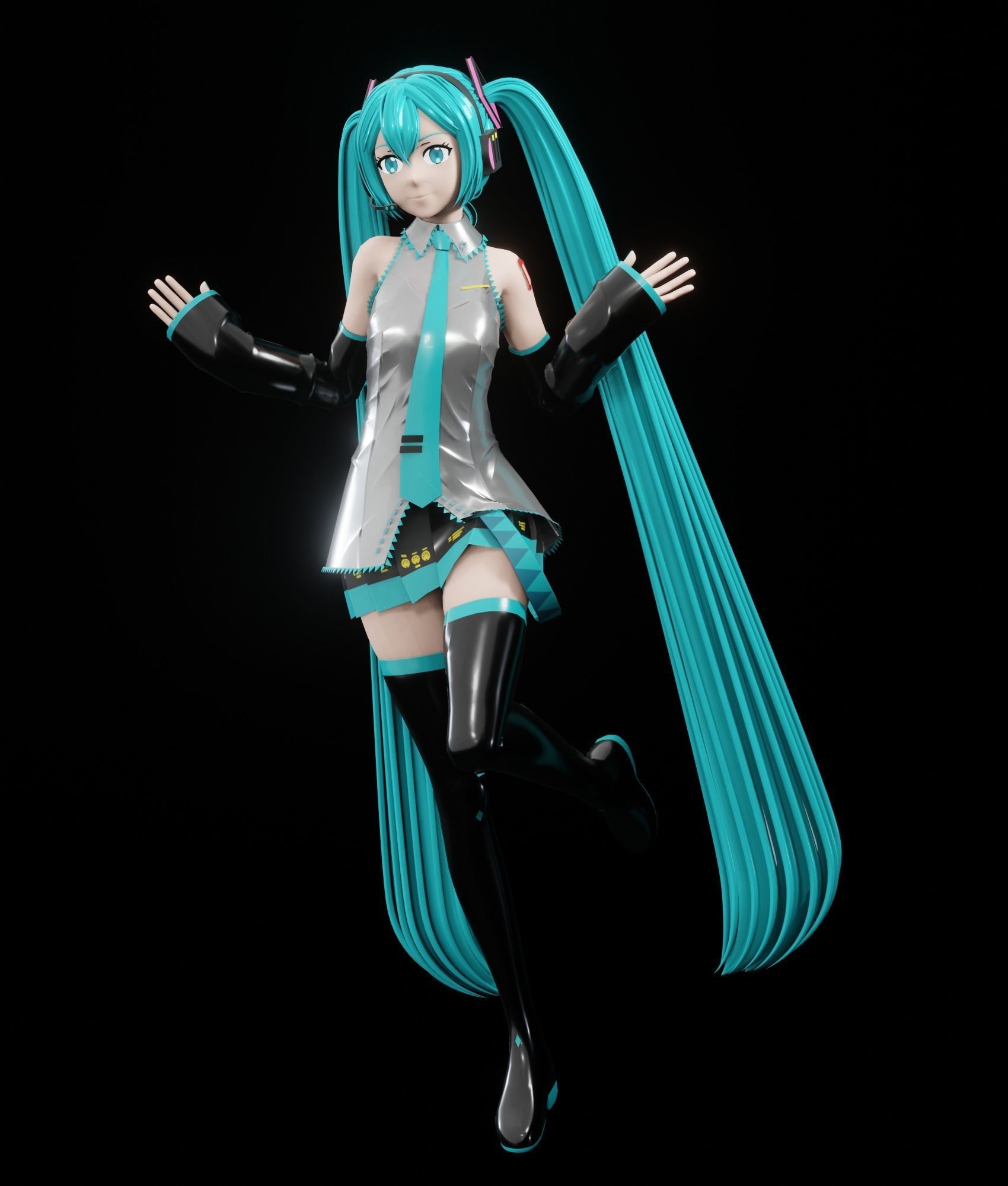 3D model Miku V1 VR / AR / low-poly | CGTrader