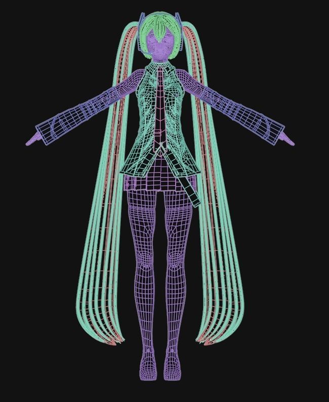 3D model Miku V1 VR / AR / low-poly | CGTrader