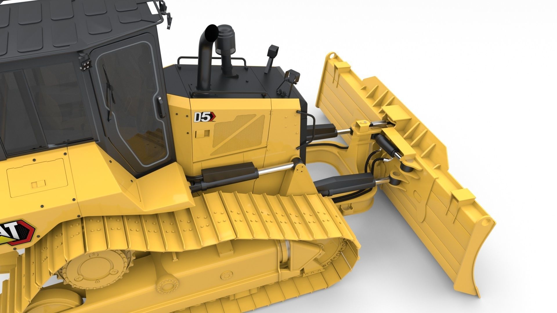 Caterpillar Medium Dozer D5 3D model animated rigged | CGTrader