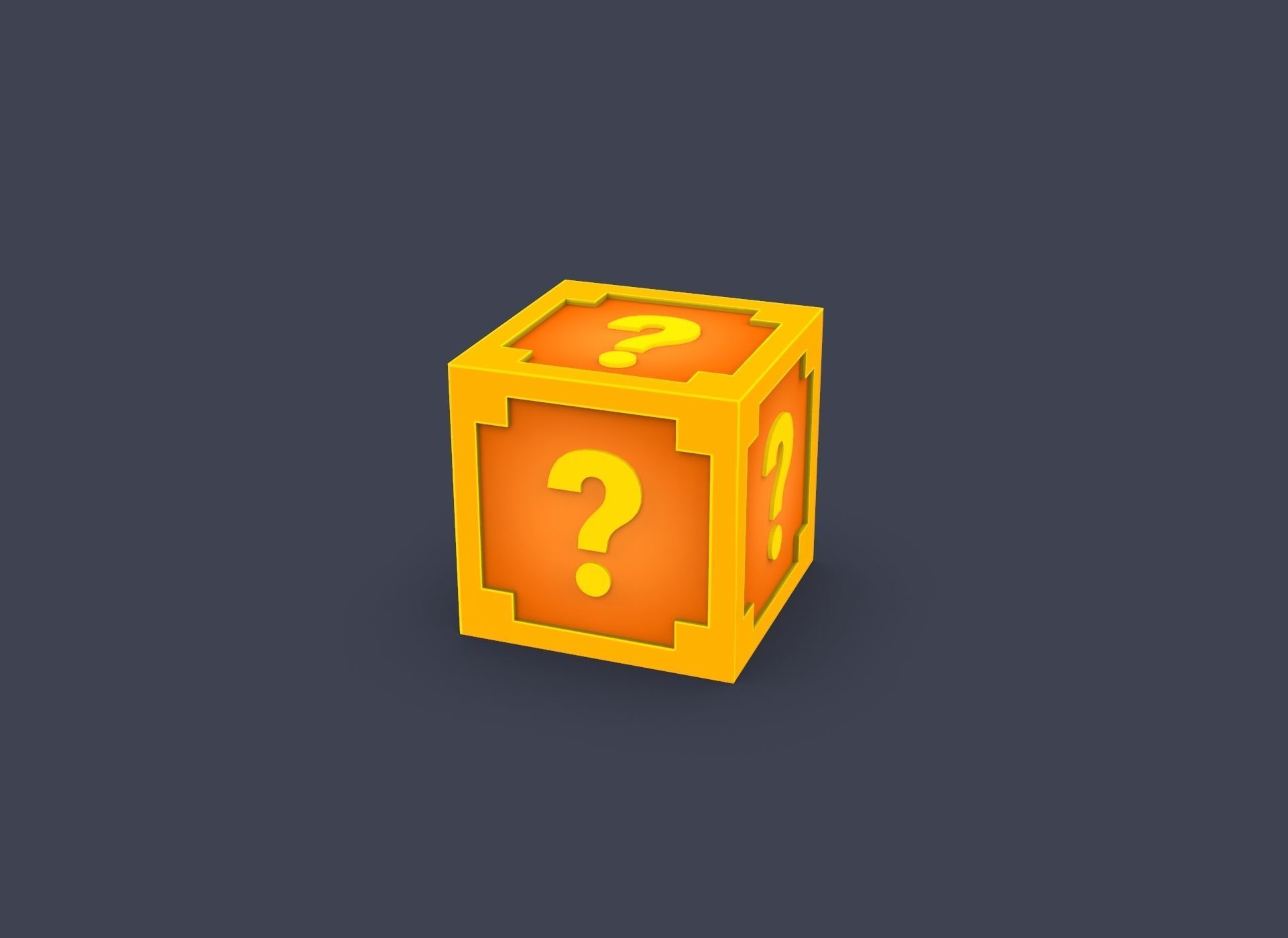3D model Prop21 Question mark box VR / AR / low-poly | CGTrader