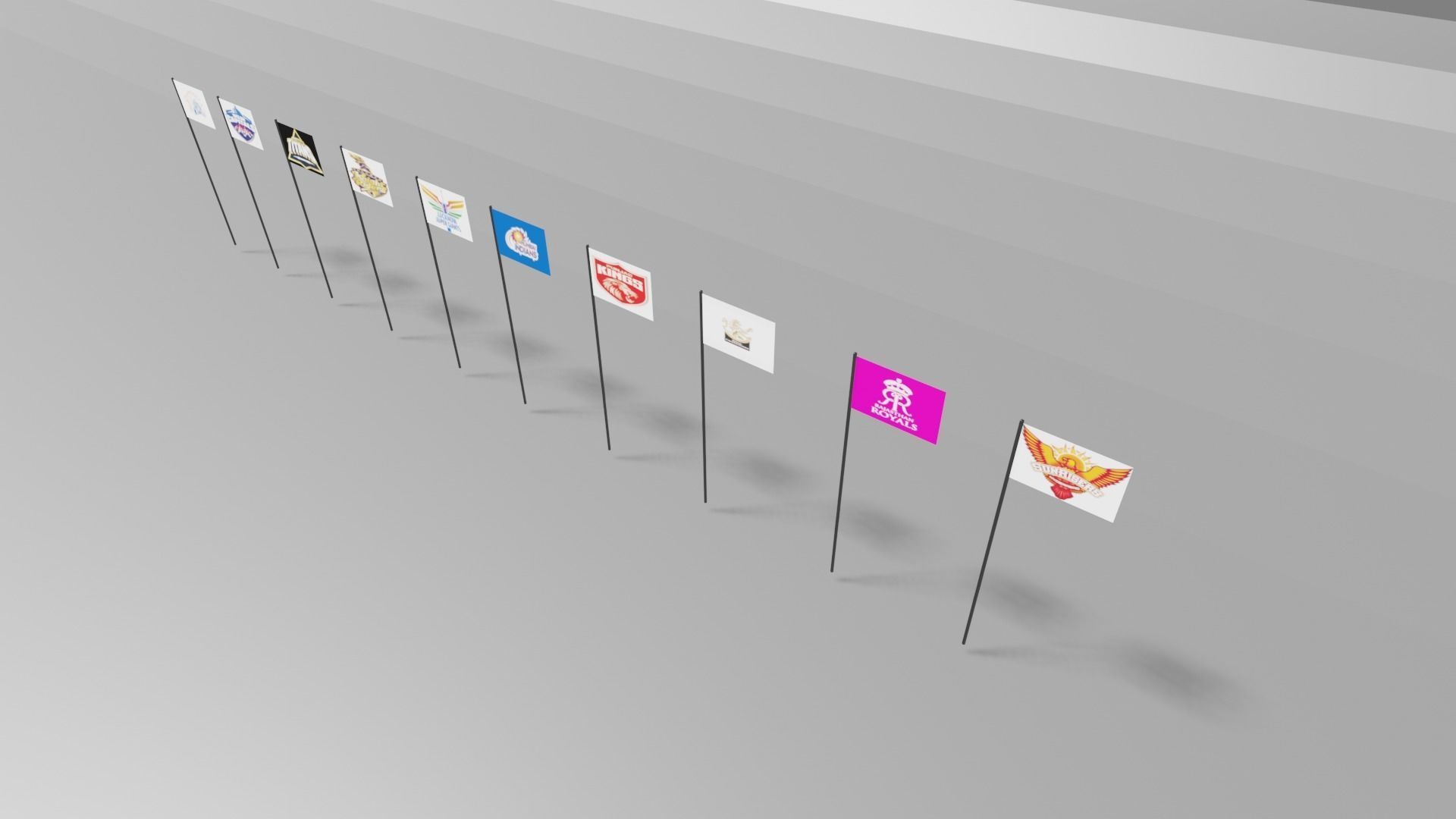 3D model IPL TEAM ANIMATED FLAG 2024 VR / AR / low-poly | CGTrader