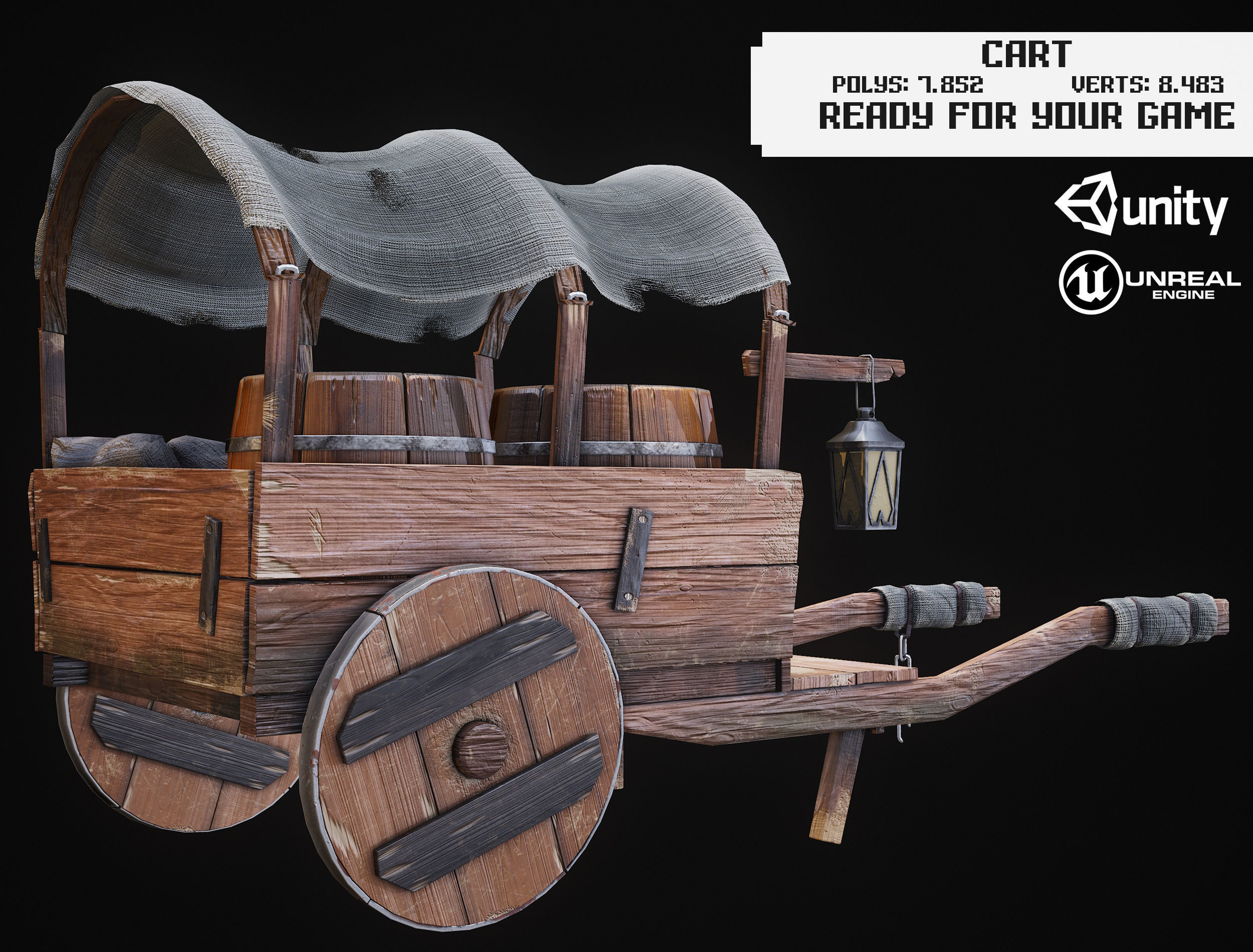 3D model CART lowpoly VR / AR / low-poly | CGTrader