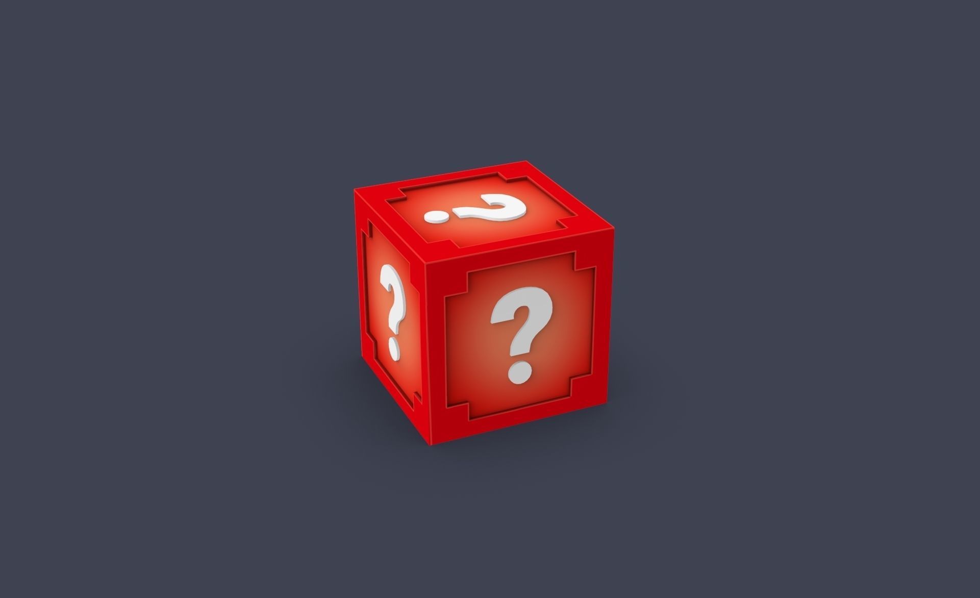 3D model Prop22 Question mark box VR / AR / low-poly | CGTrader