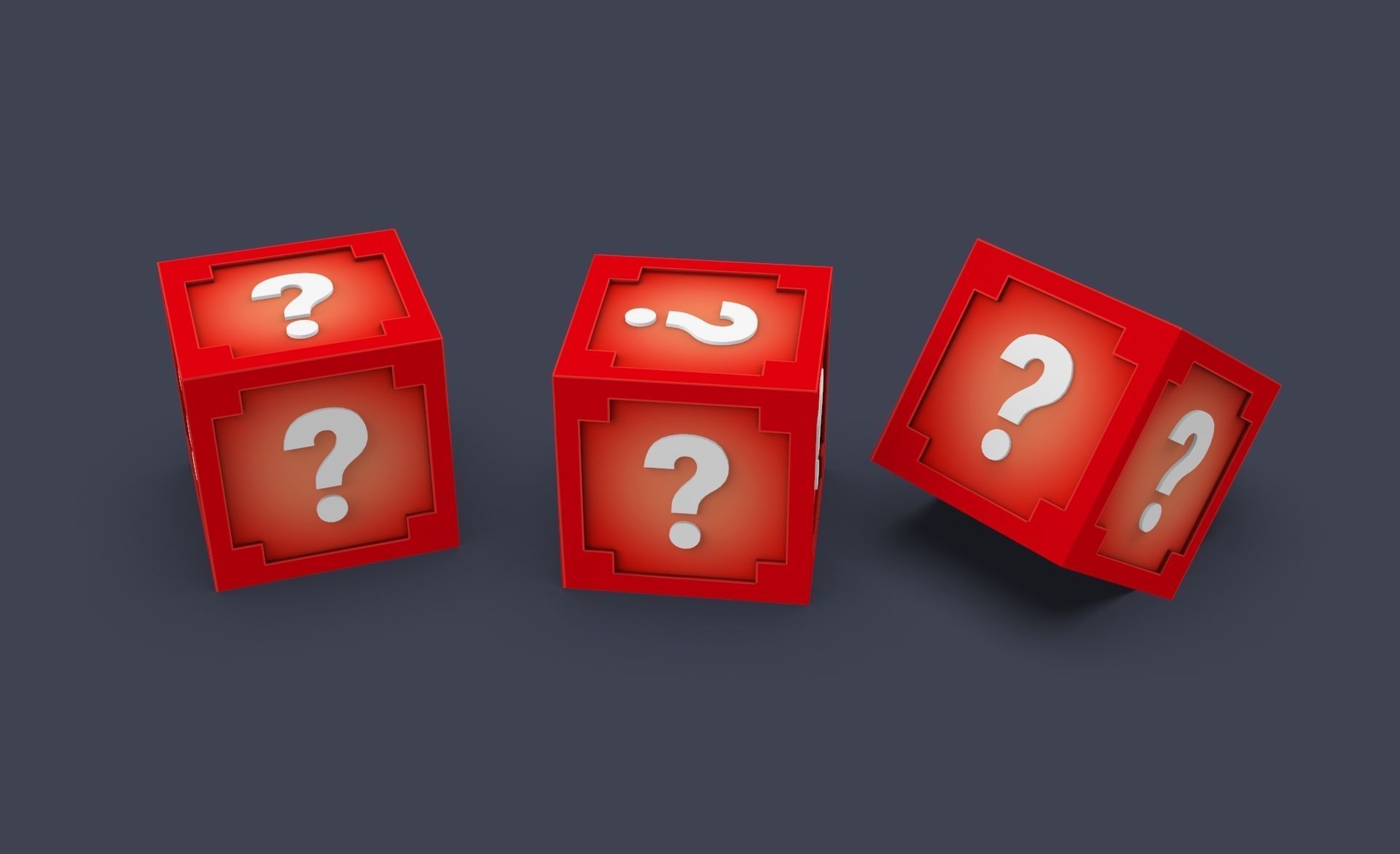 3D model Prop22 Question mark box VR / AR / low-poly | CGTrader