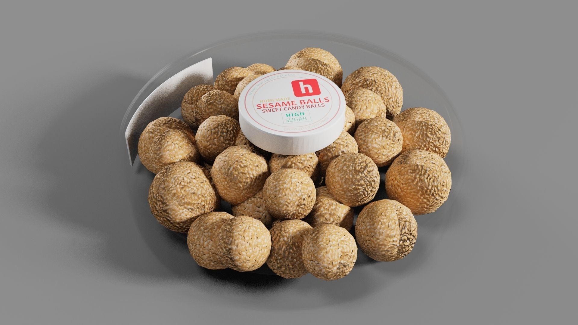 Sesame Balls free 3D model | CGTrader