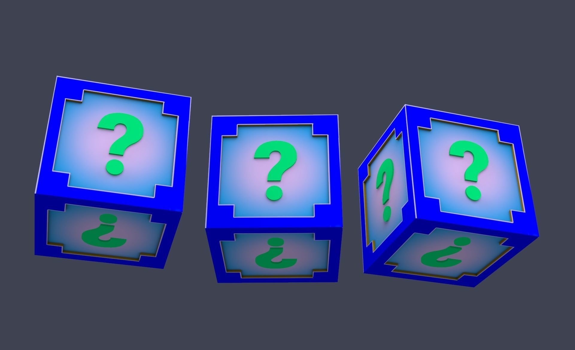 3D model Prop24 Question mark box VR / AR / low-poly | CGTrader