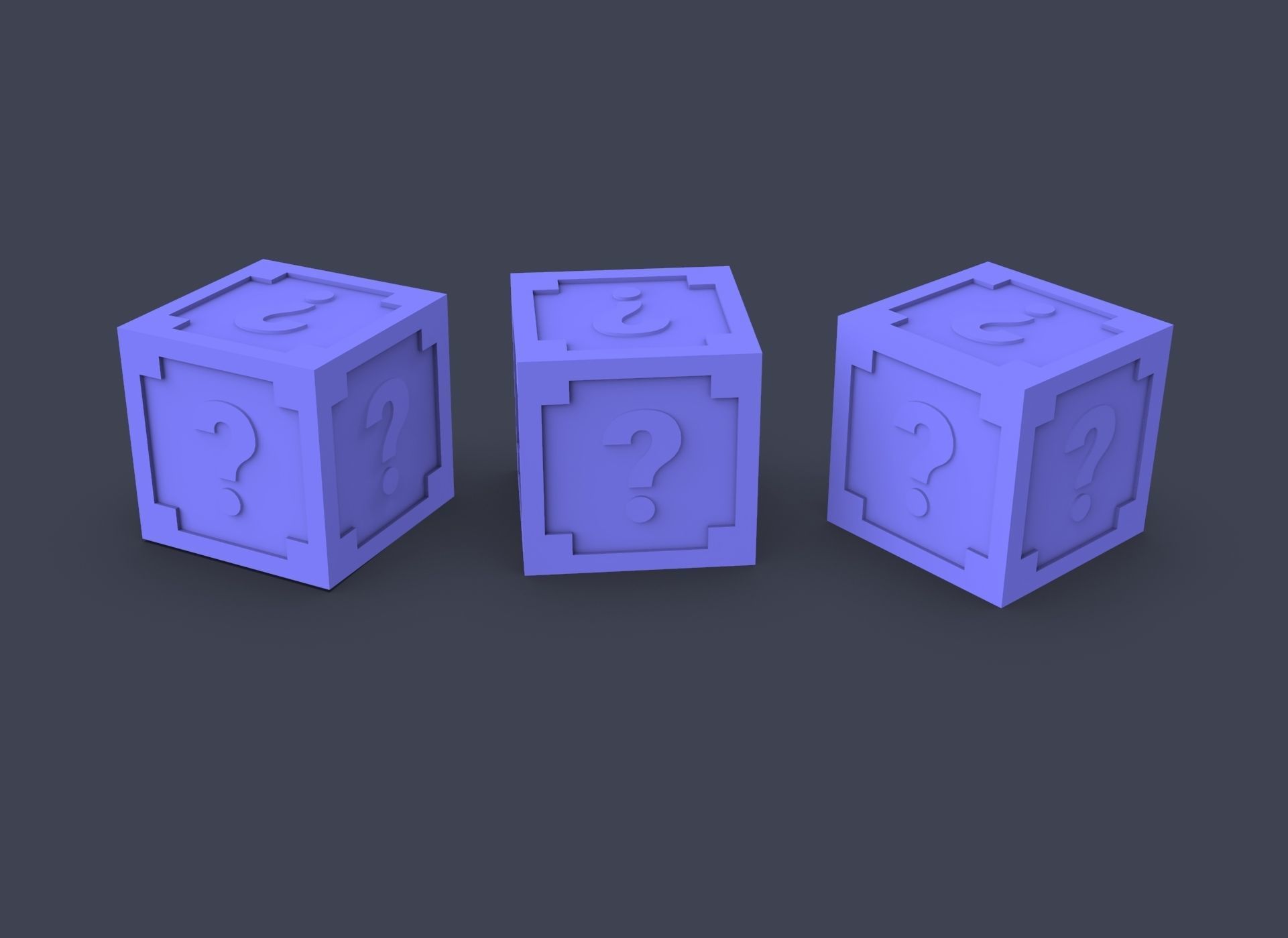 3D model Prop25 Wooden question mark box VR / AR / low-poly | CGTrader