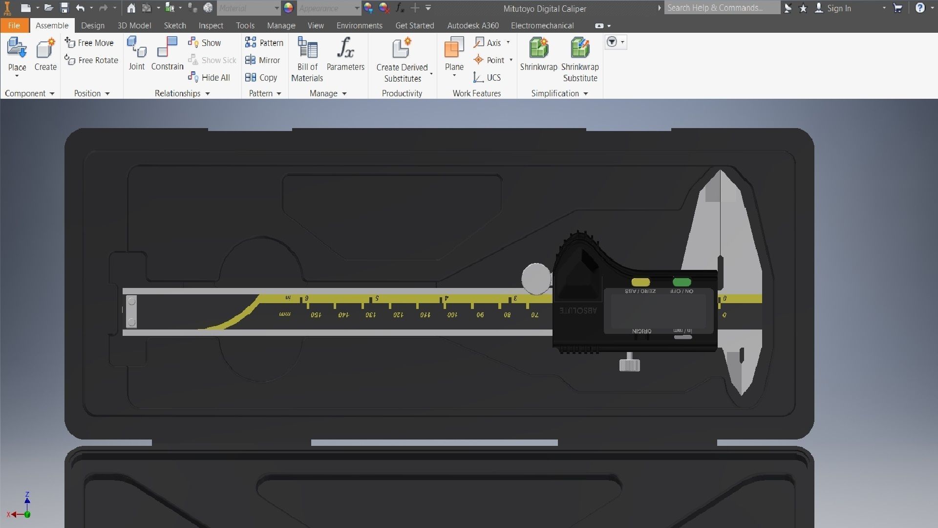 Mitutoyo Digital Caliper 3d model 3D model | CGTrader
