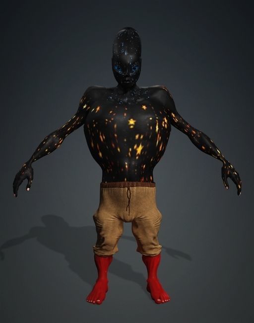 Dwarf Tan 3D model animated rigged | CGTrader