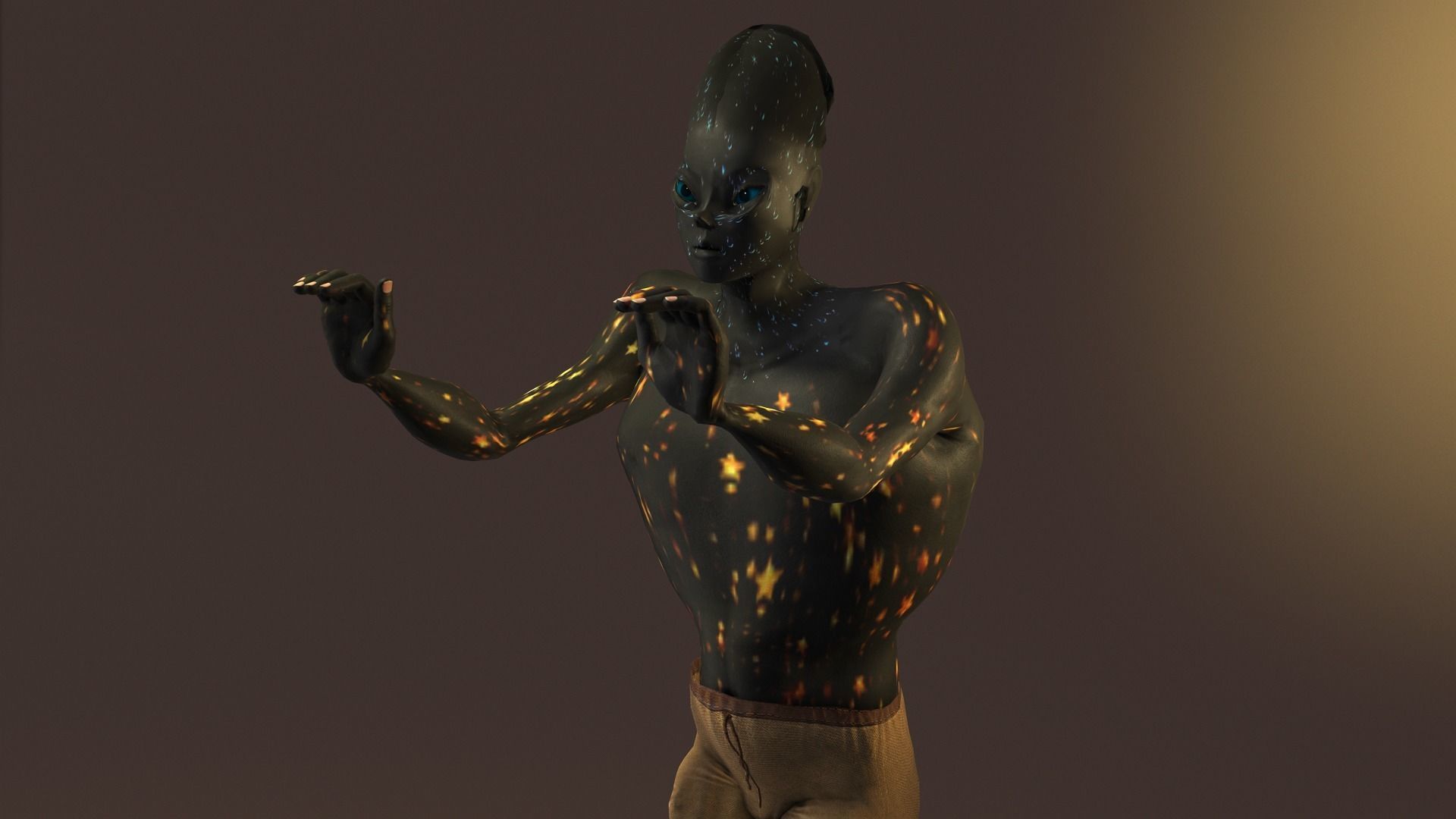 Dwarf Tan 3D model animated rigged | CGTrader