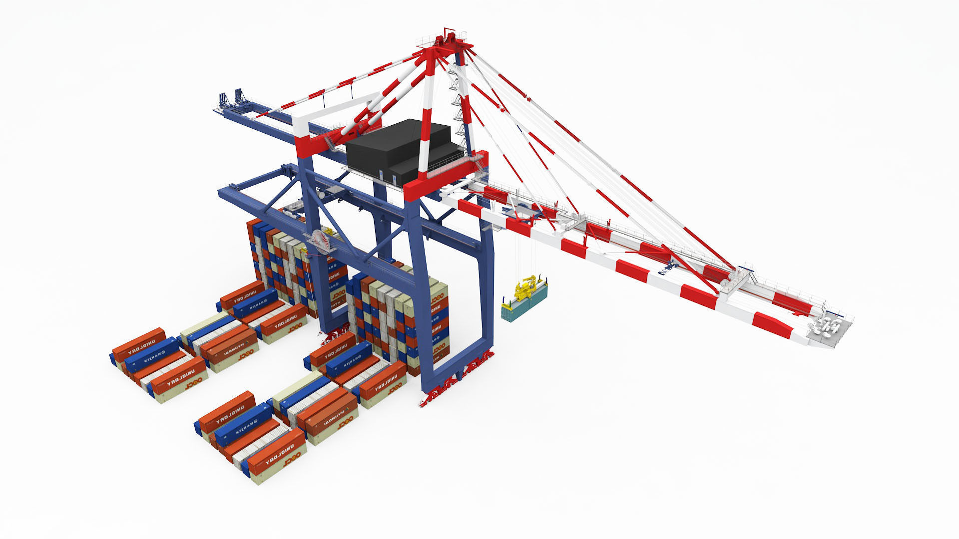Gantry Container Crane 3D model | CGTrader