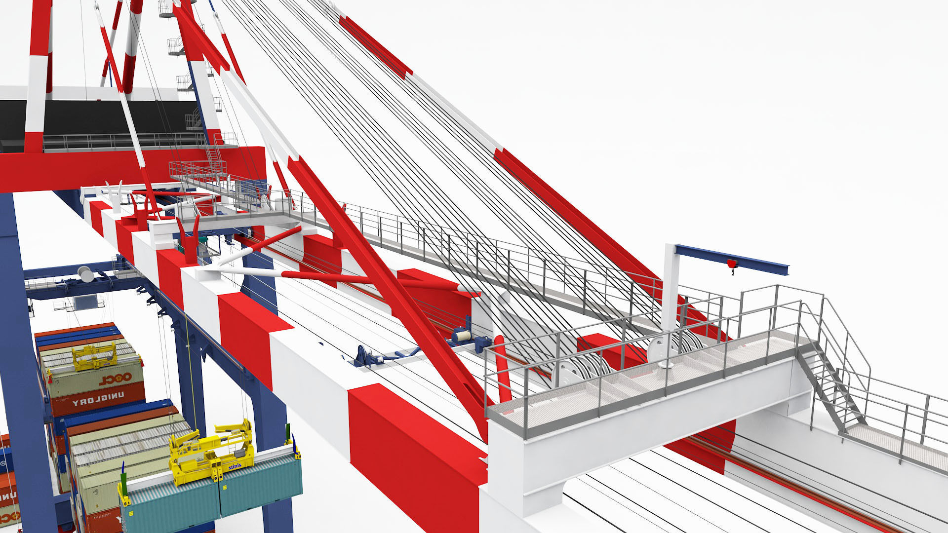 Gantry Container Crane 3D model | CGTrader