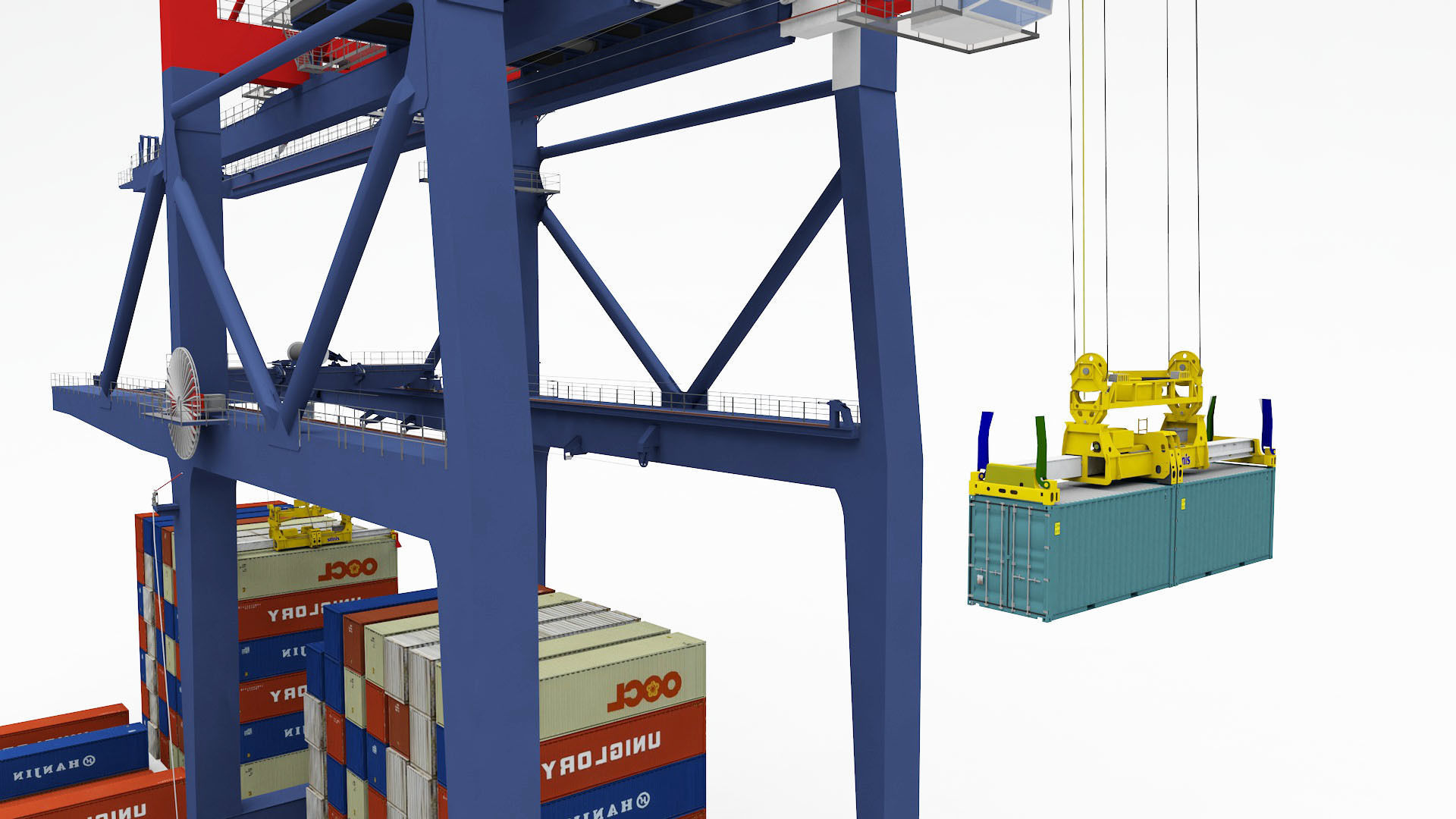 Gantry Container Crane 3D model | CGTrader