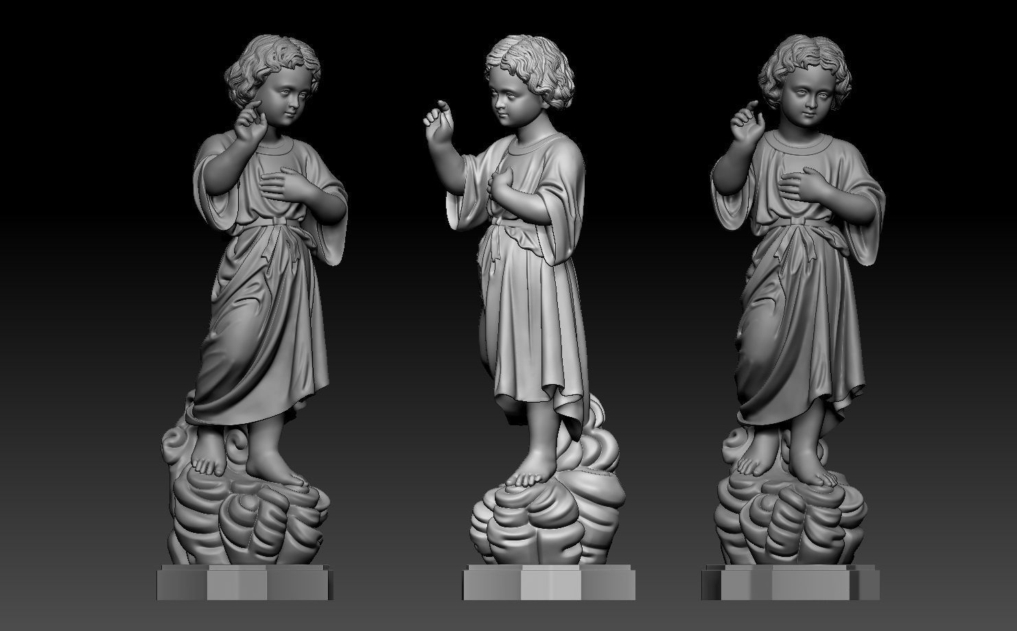 Baby jesus statue 3D model 3D printable | CGTrader