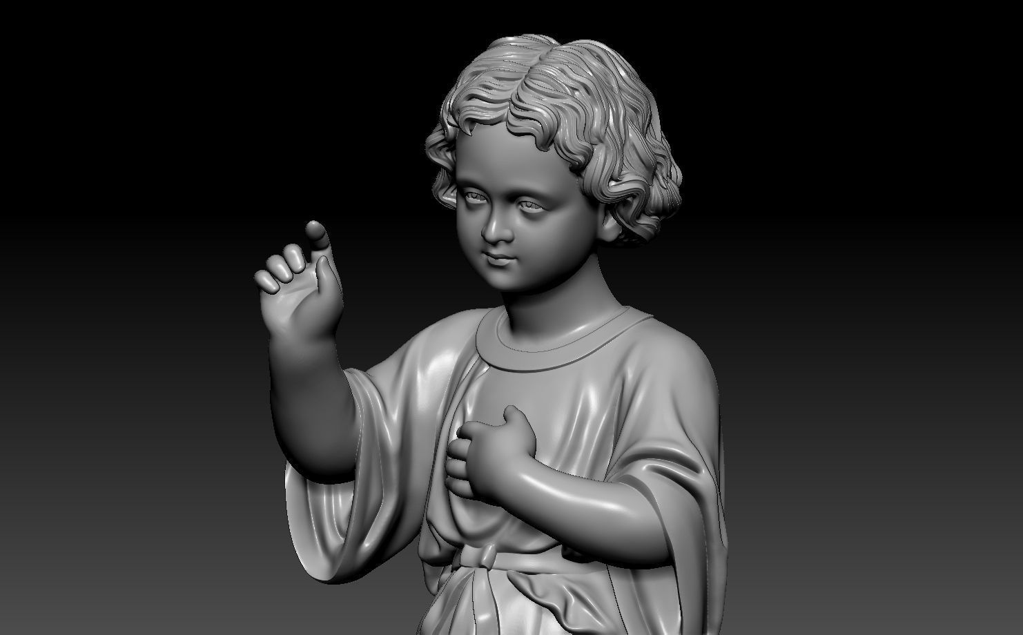 Baby jesus statue 3D model 3D printable | CGTrader