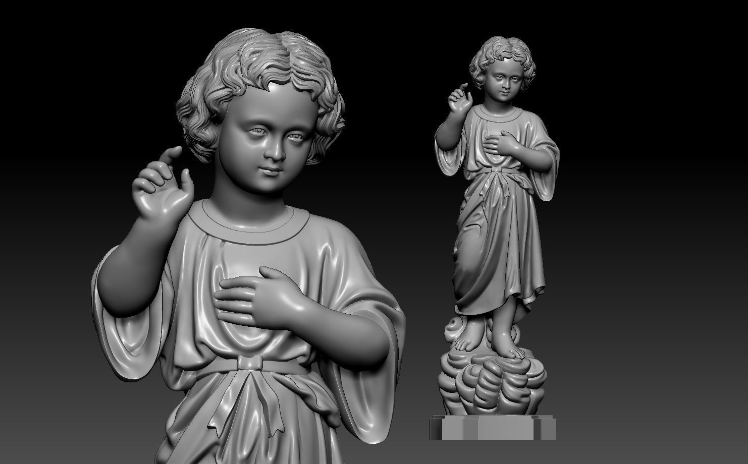 Baby jesus statue 3D model 3D printable | CGTrader
