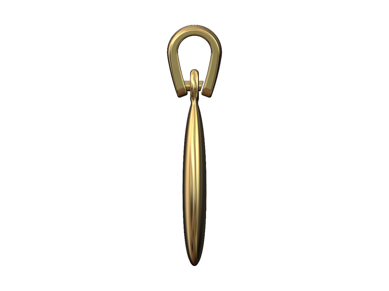 Open teardrop almond pendant charm 3D model 3D printable | CGTrader