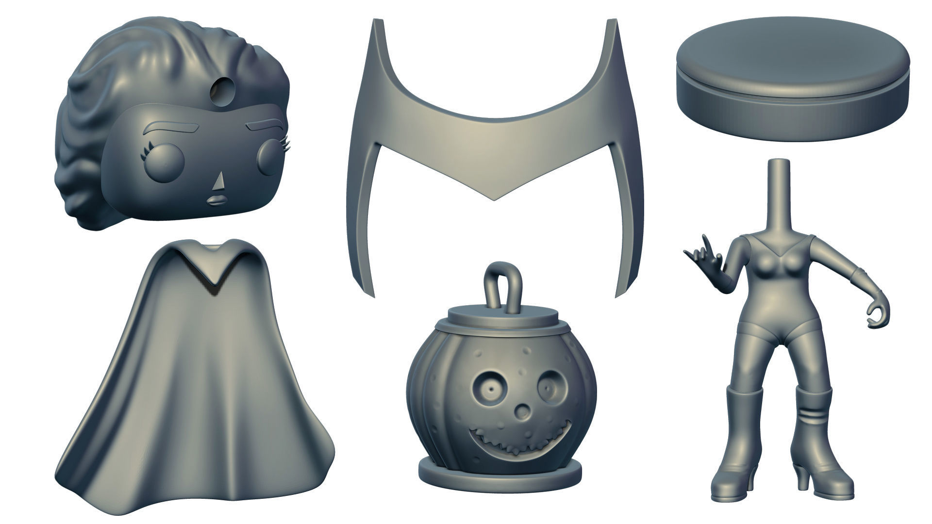 Wanda Halloween Figure 3D model 3D printable | CGTrader