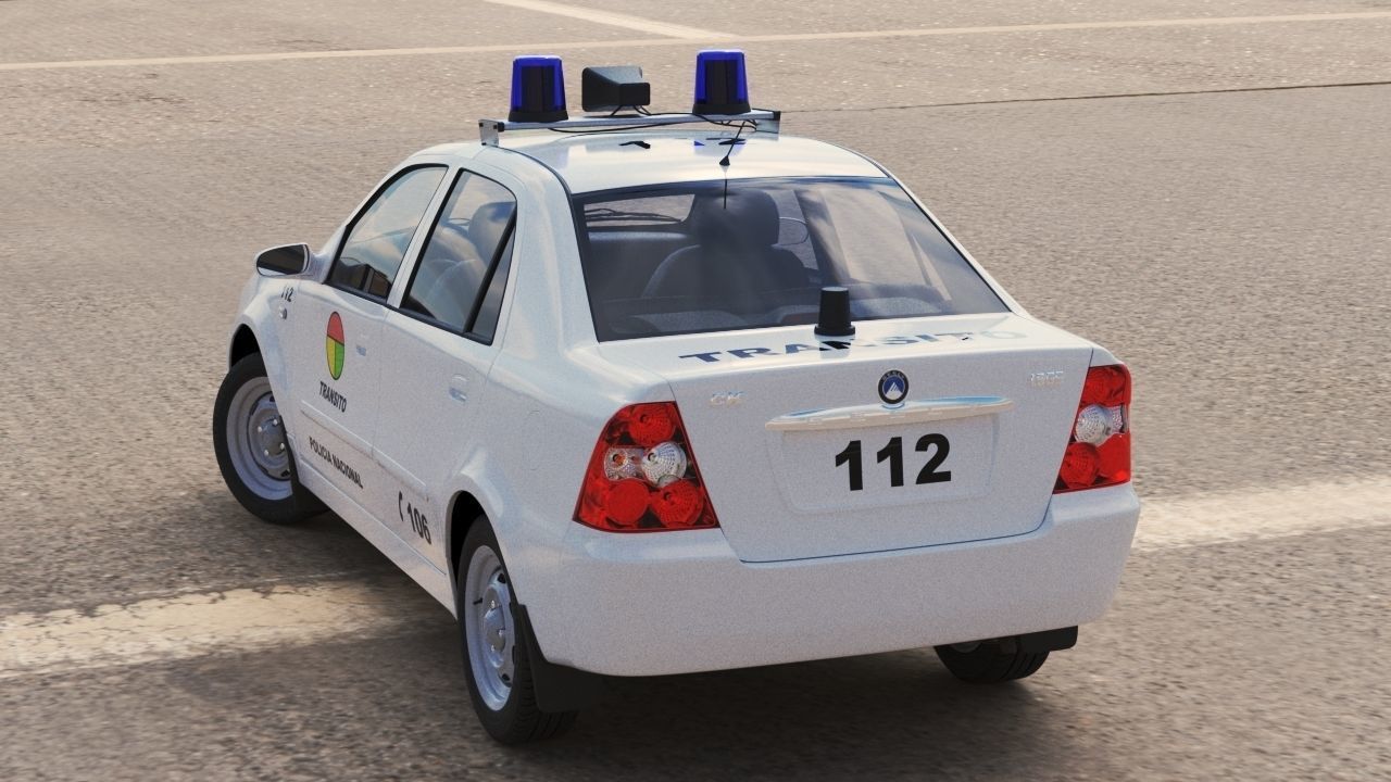Cuban Police Patrol Geely CK 3D model | CGTrader