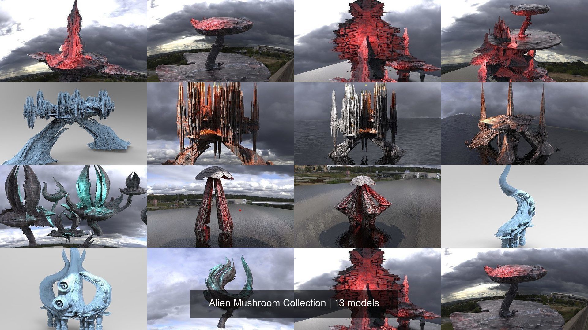 Alien Mushroom Collection | CGTrader