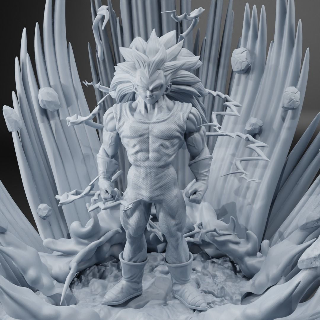 VEGETA SSJ3 - DRAGON BALL - 3D PRINT - SPLIT PART 3D model 3D printable ...