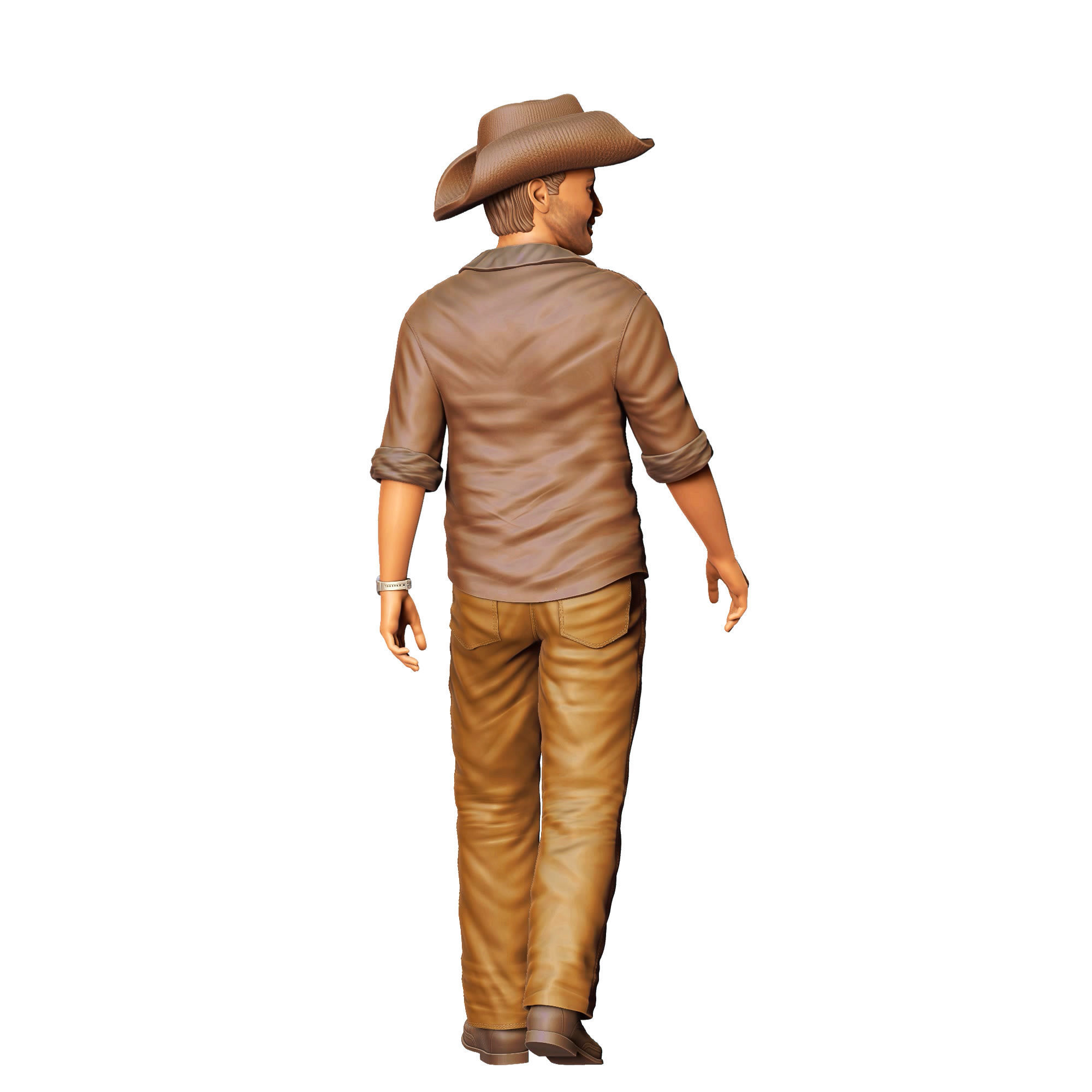 N2 western wear man walking 3D model 3D printable | CGTrader