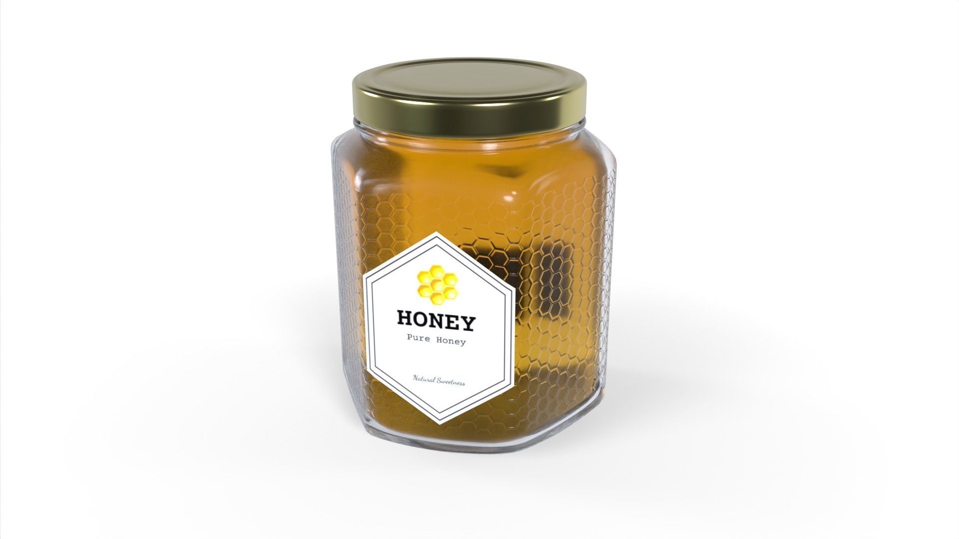 3D model Honeycomb Honey Jar VR / AR / low-poly | CGTrader