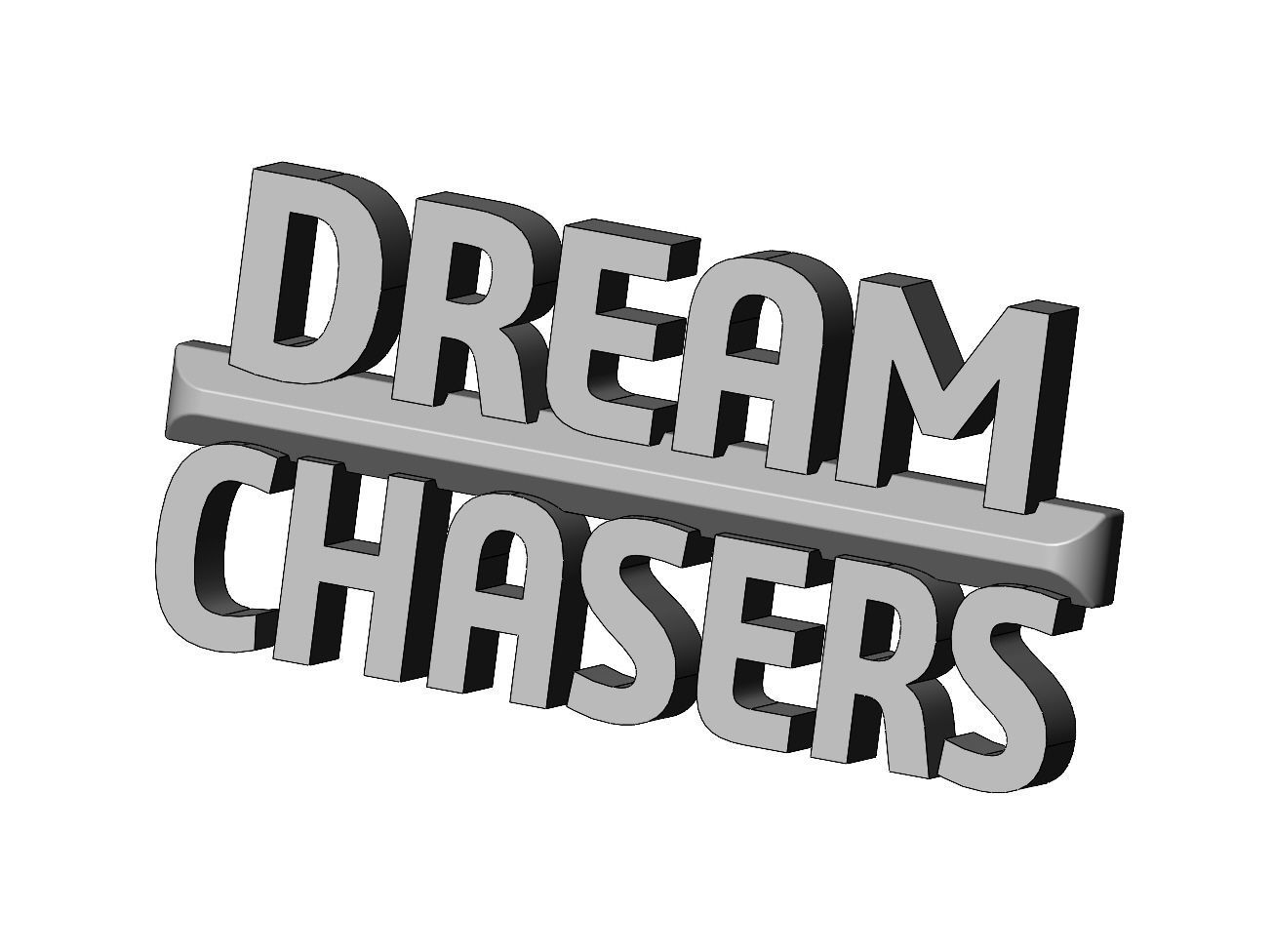 Dream chasers onlay relief 3D model 3D printable | CGTrader