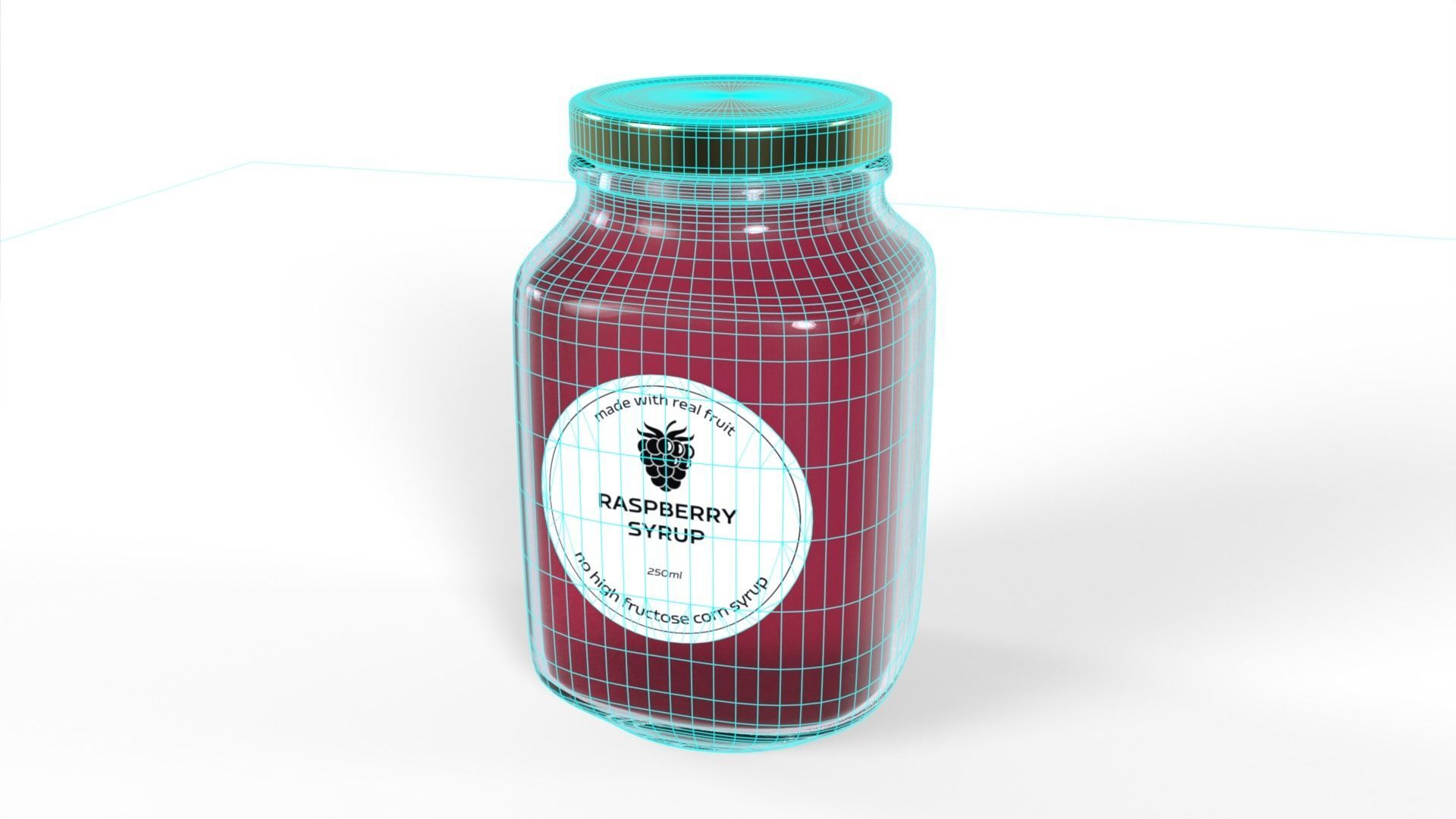 3D model Raspberry Syrup VR / AR / low-poly | CGTrader