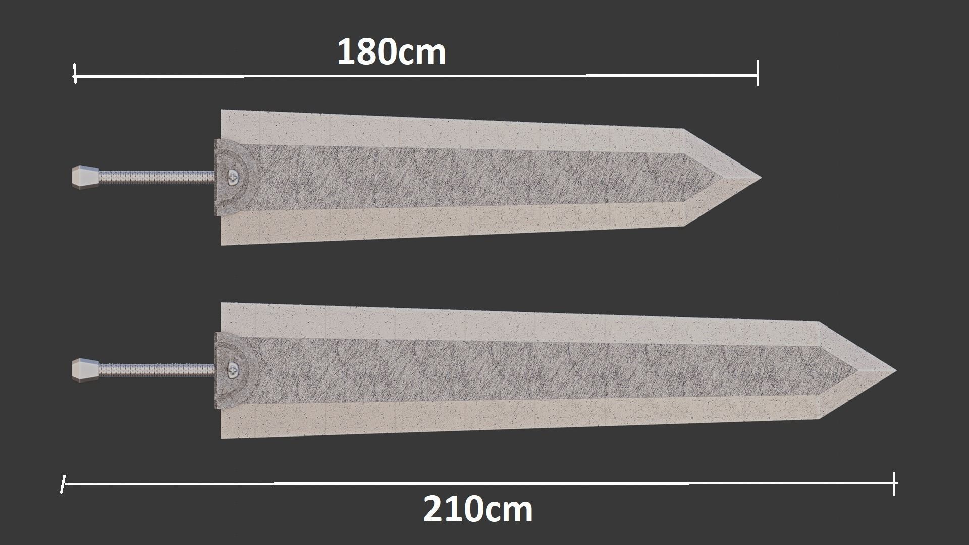 Dragon Slayer -- Guts Sword -- Berserk -- 3D Printable 3D model 3D ...