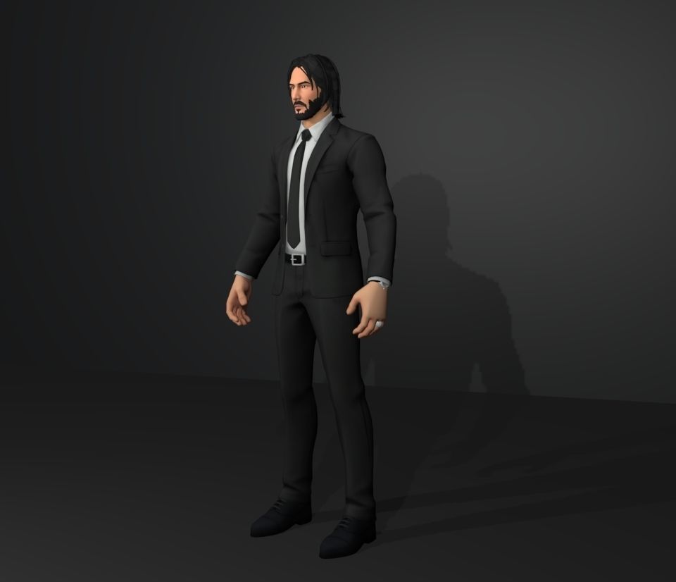 john wick 3D model animated rigged | CGTrader