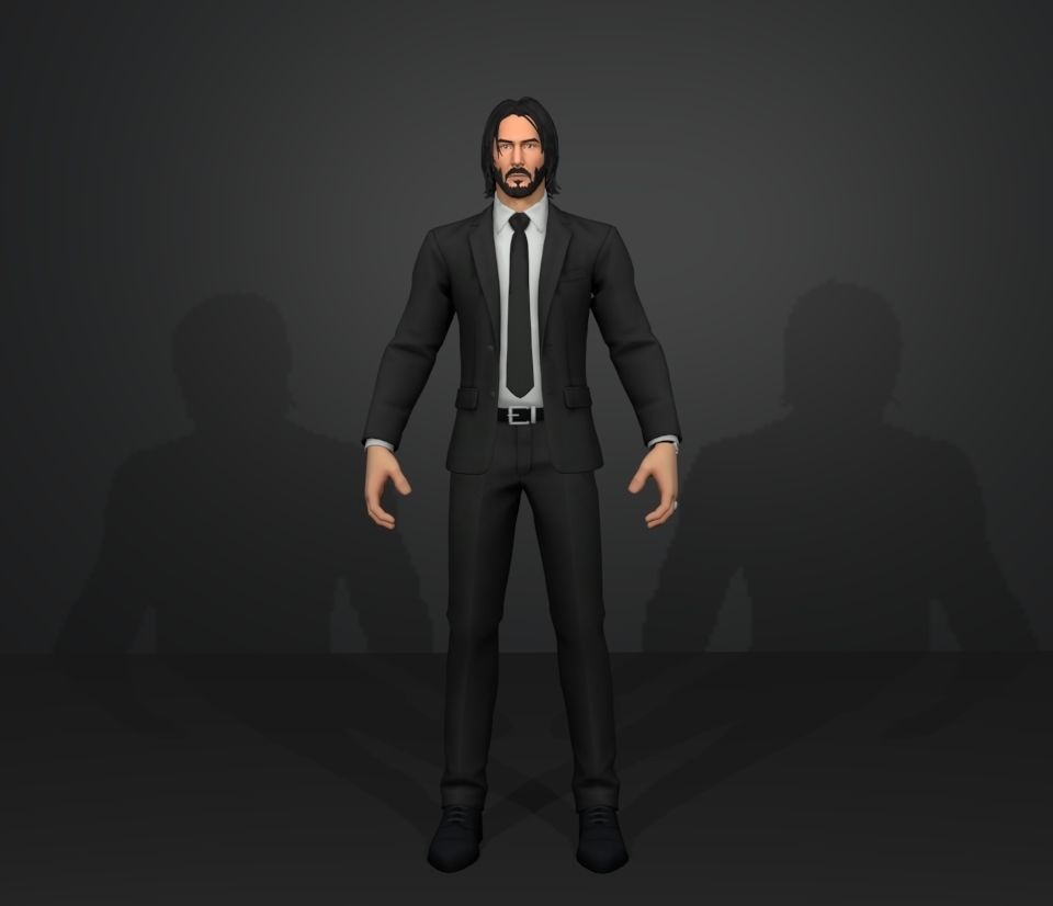 john wick 3D model animated rigged | CGTrader