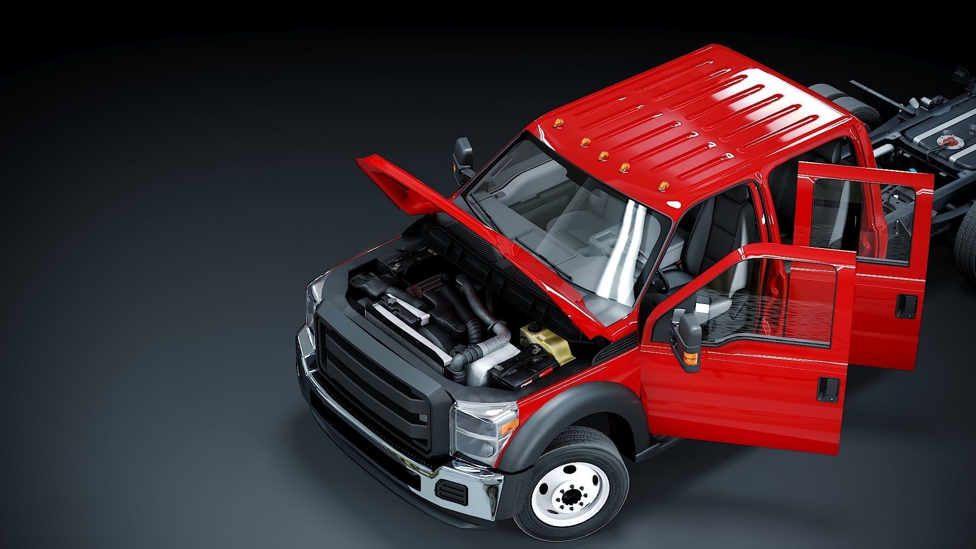 3D model Crew cabin duty truck VR / AR / low-poly | CGTrader