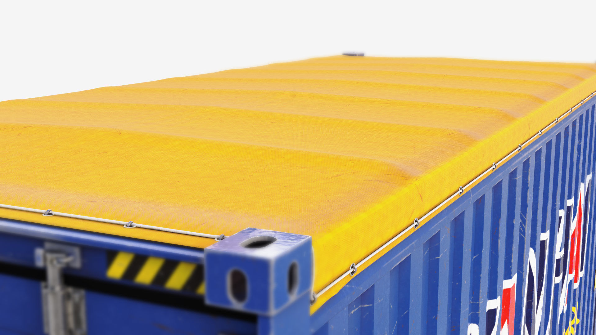 20ft Wan Hai Open Top shipping Container 3D model | CGTrader