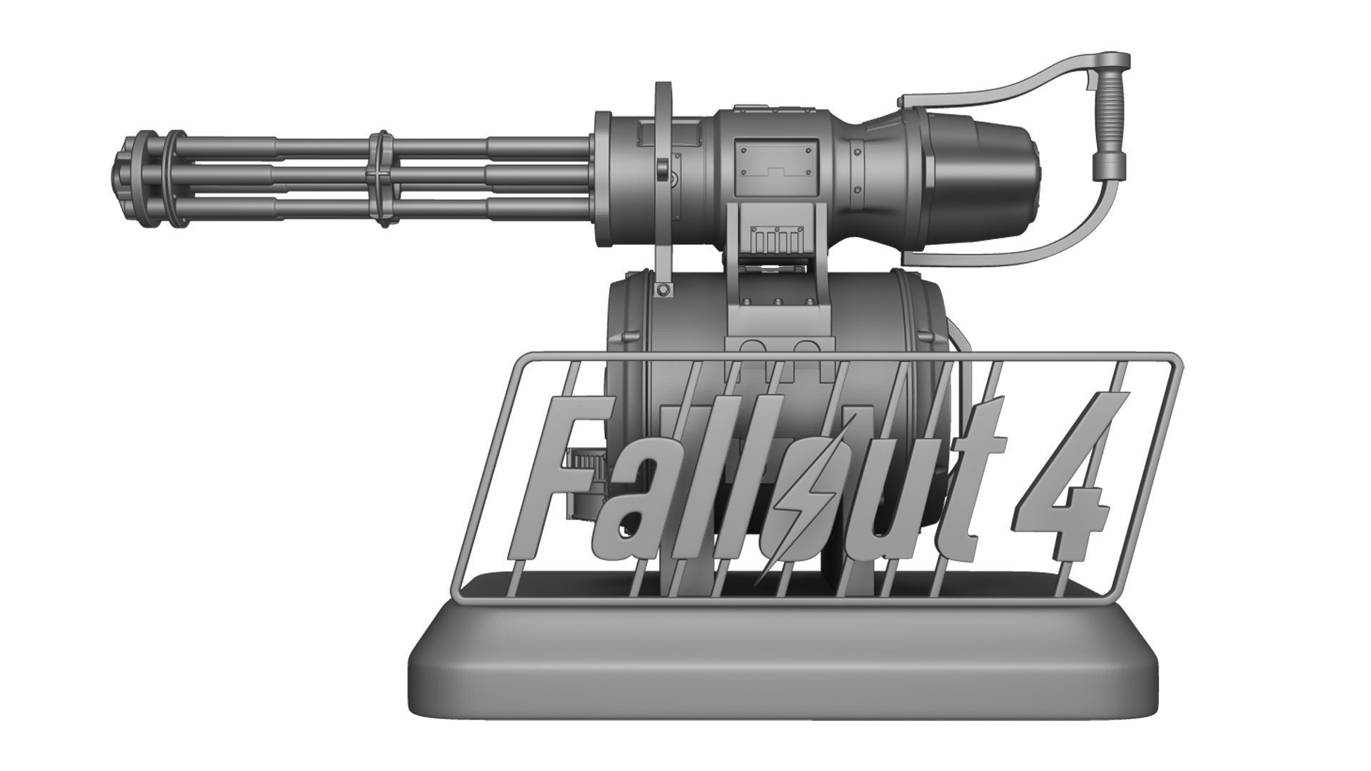 Minigun Fallout 4 Figure 3D model 3D printable | CGTrader
