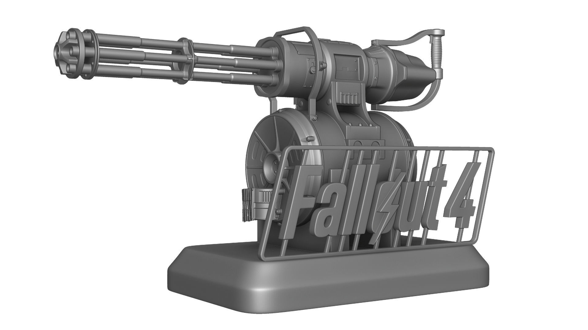 Minigun Fallout 4 Figure 3D model 3D printable | CGTrader