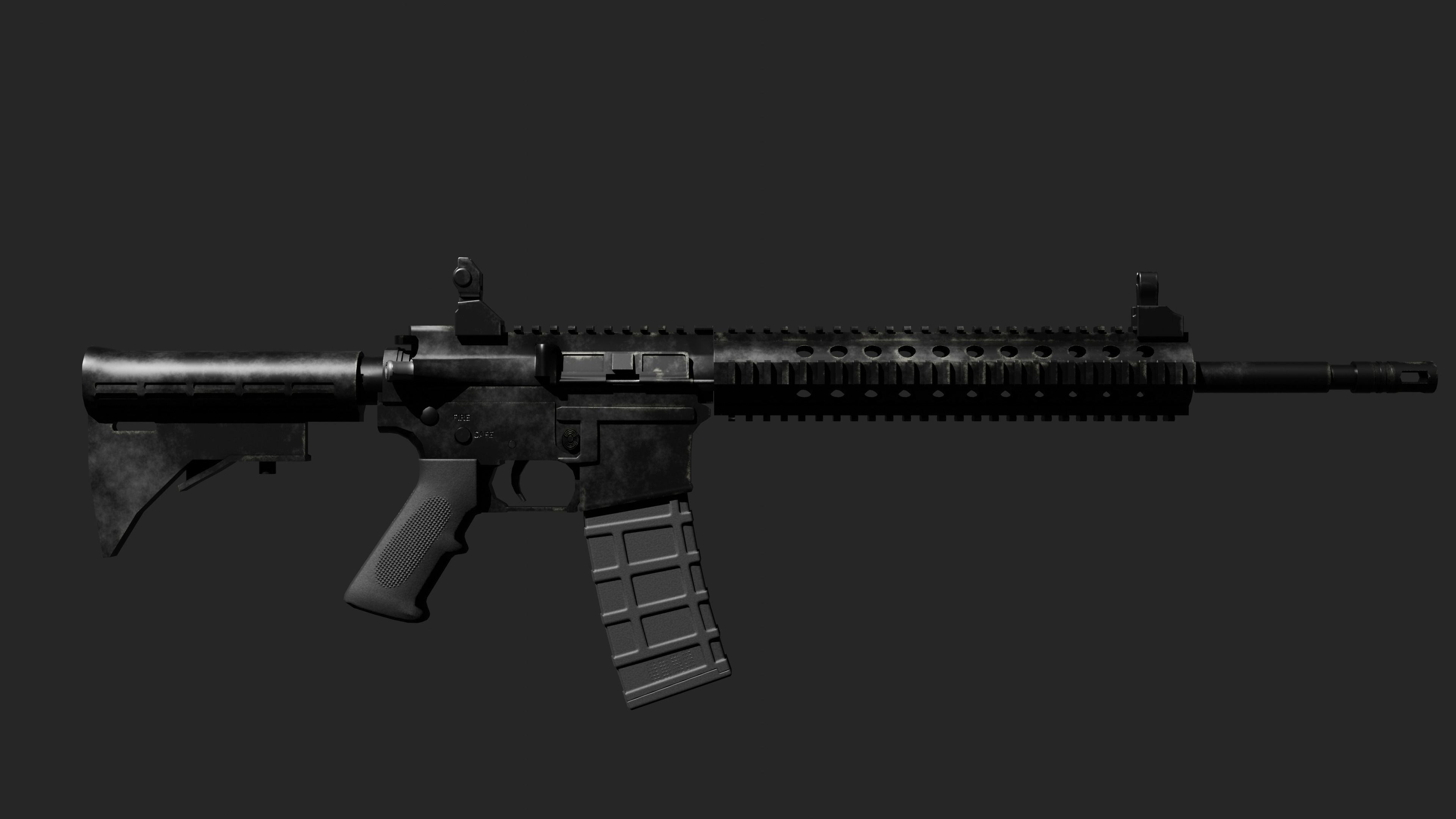 M4 Carbine - Game Ready free VR / AR / low-poly 3D model rigged | CGTrader