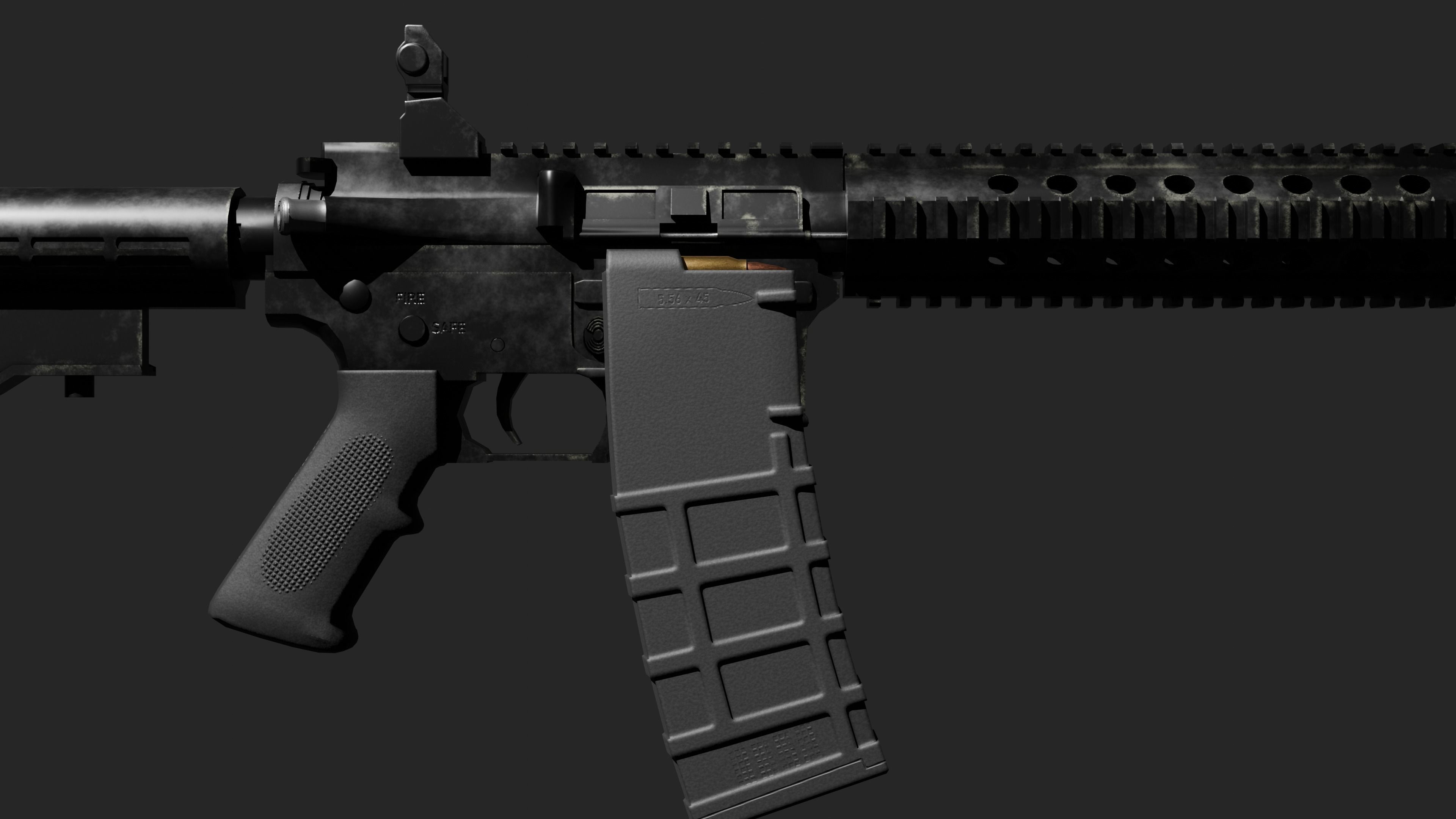 M4 Carbine - Game Ready free VR / AR / low-poly 3D model rigged | CGTrader