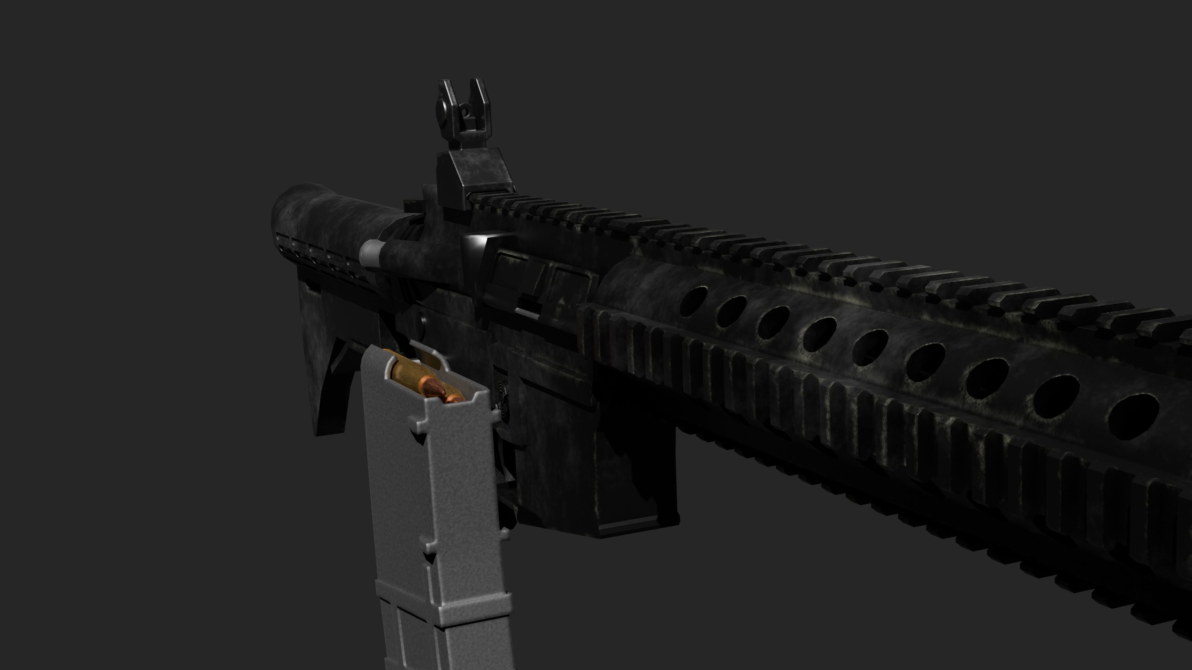 M4 Carbine - Game Ready free VR / AR / low-poly 3D model rigged | CGTrader