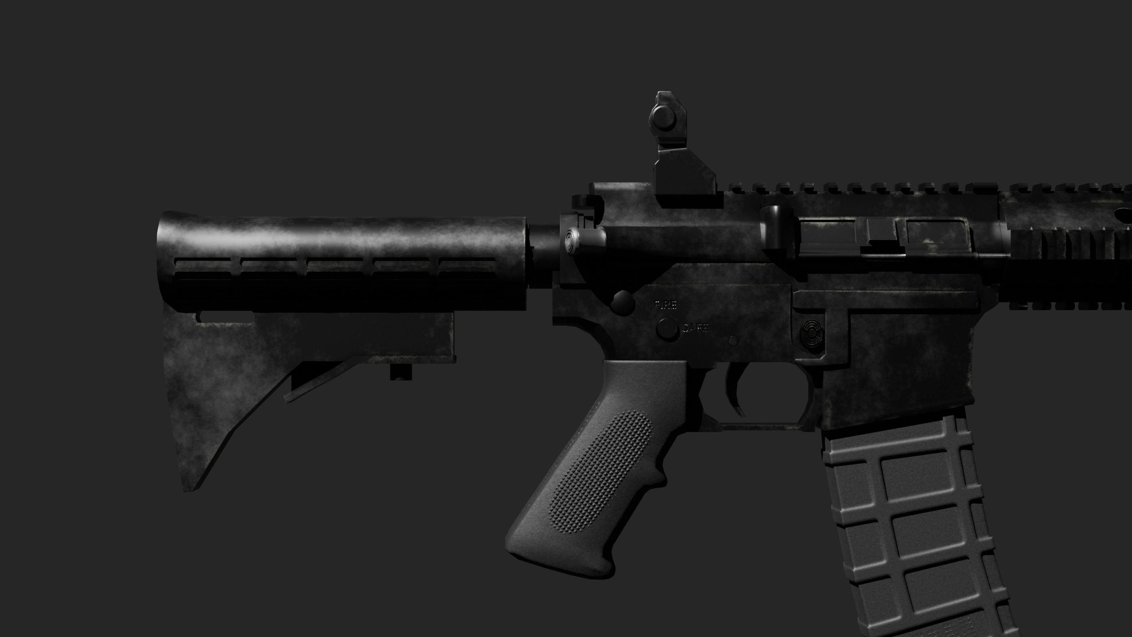 M4 Carbine - Game Ready free VR / AR / low-poly 3D model rigged | CGTrader