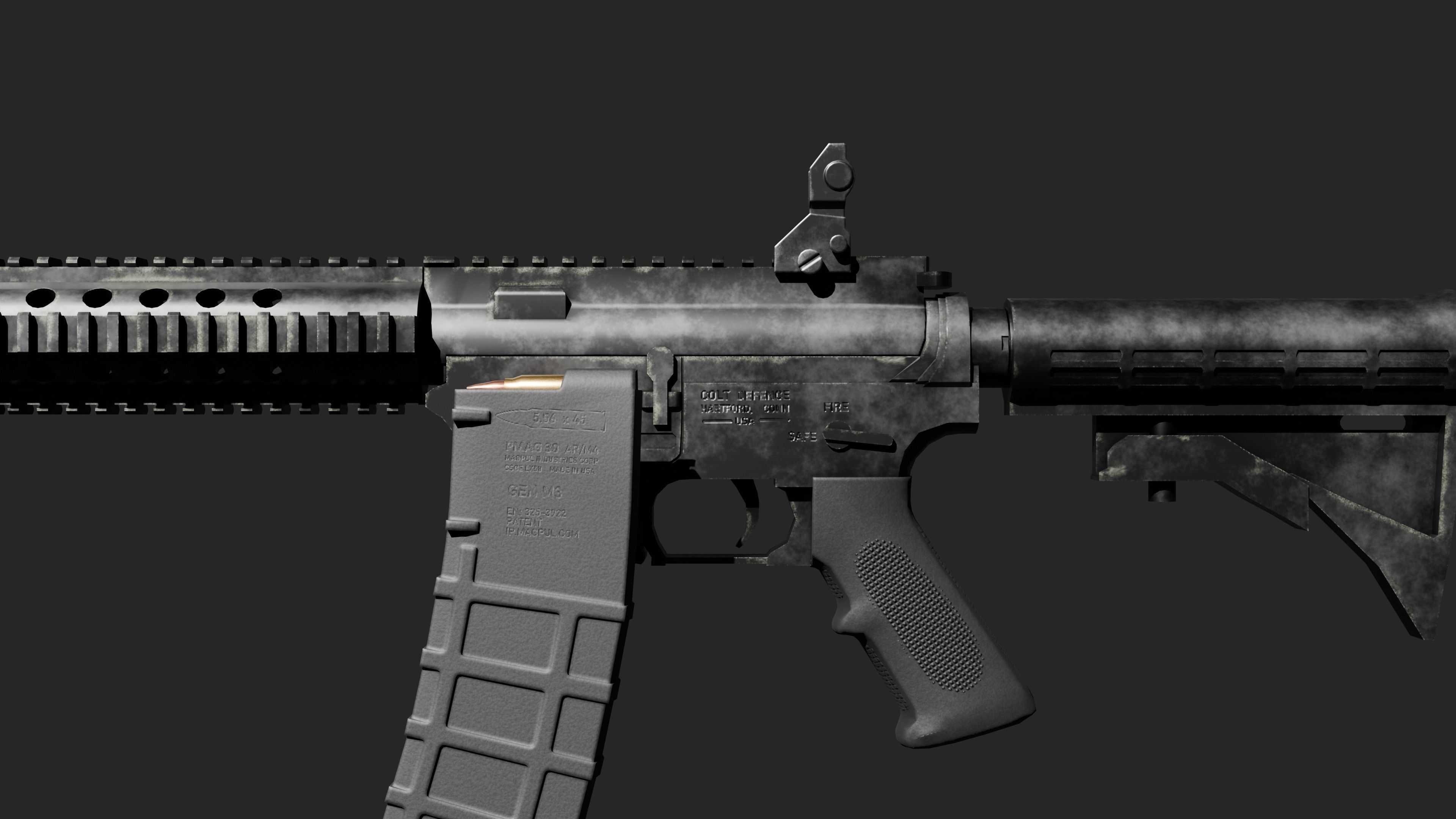 M4 Carbine - Game Ready free VR / AR / low-poly 3D model rigged | CGTrader