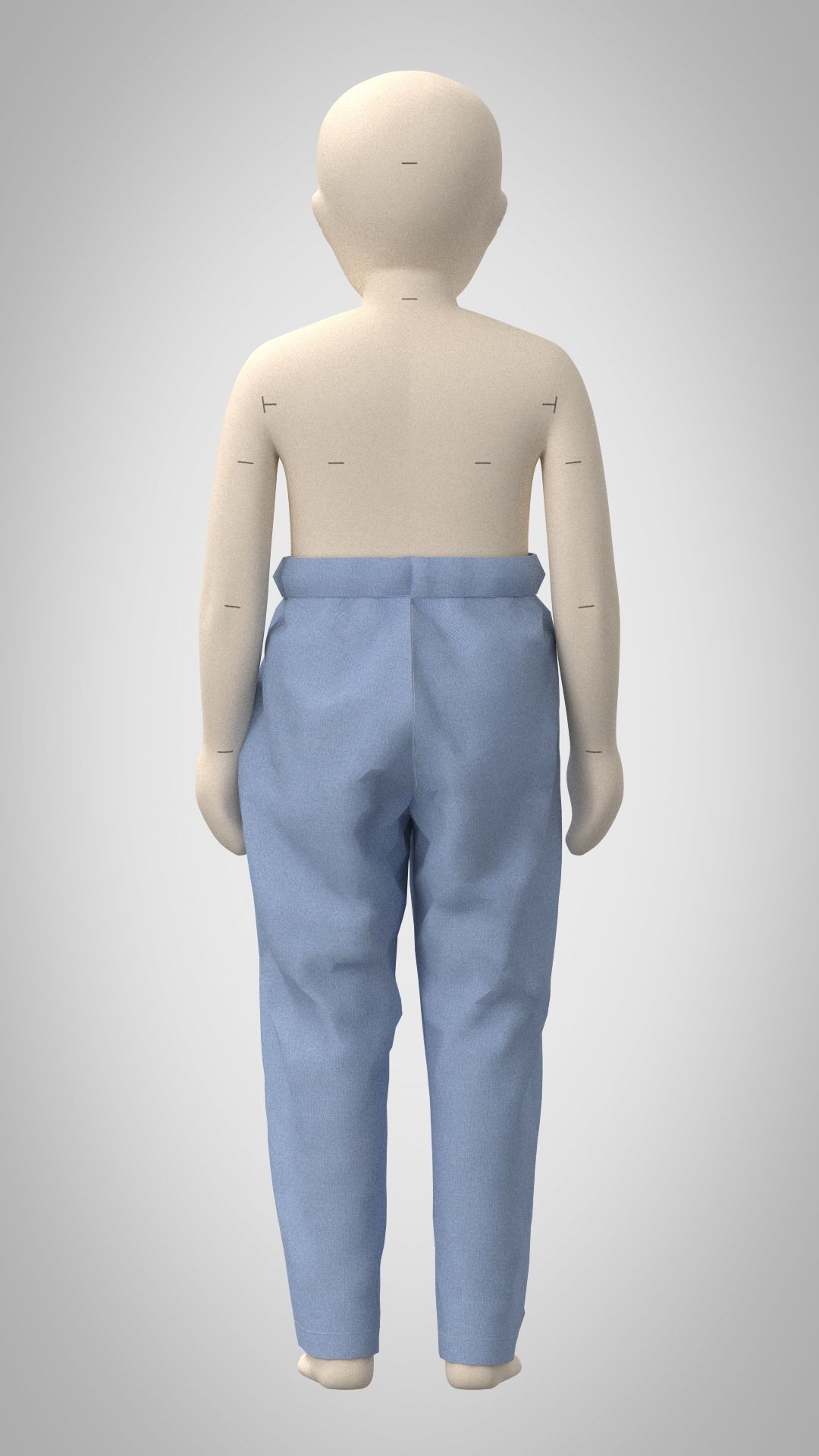 boys long pant 3D model 3D printable | CGTrader