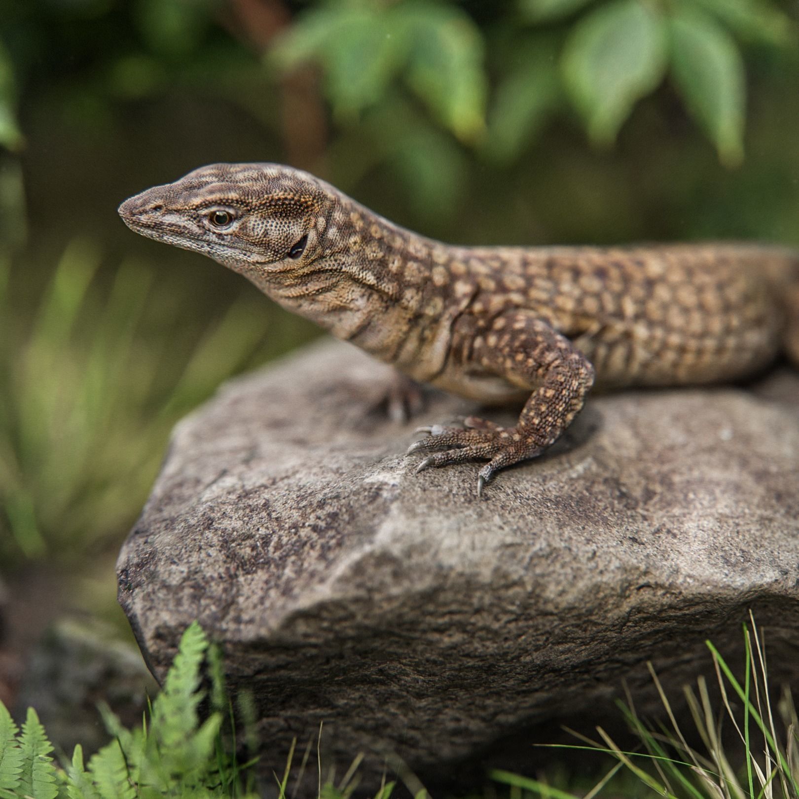 3D model Ackie Monitor Lizard Reaistic 3D model Rigged and Animated VR ...