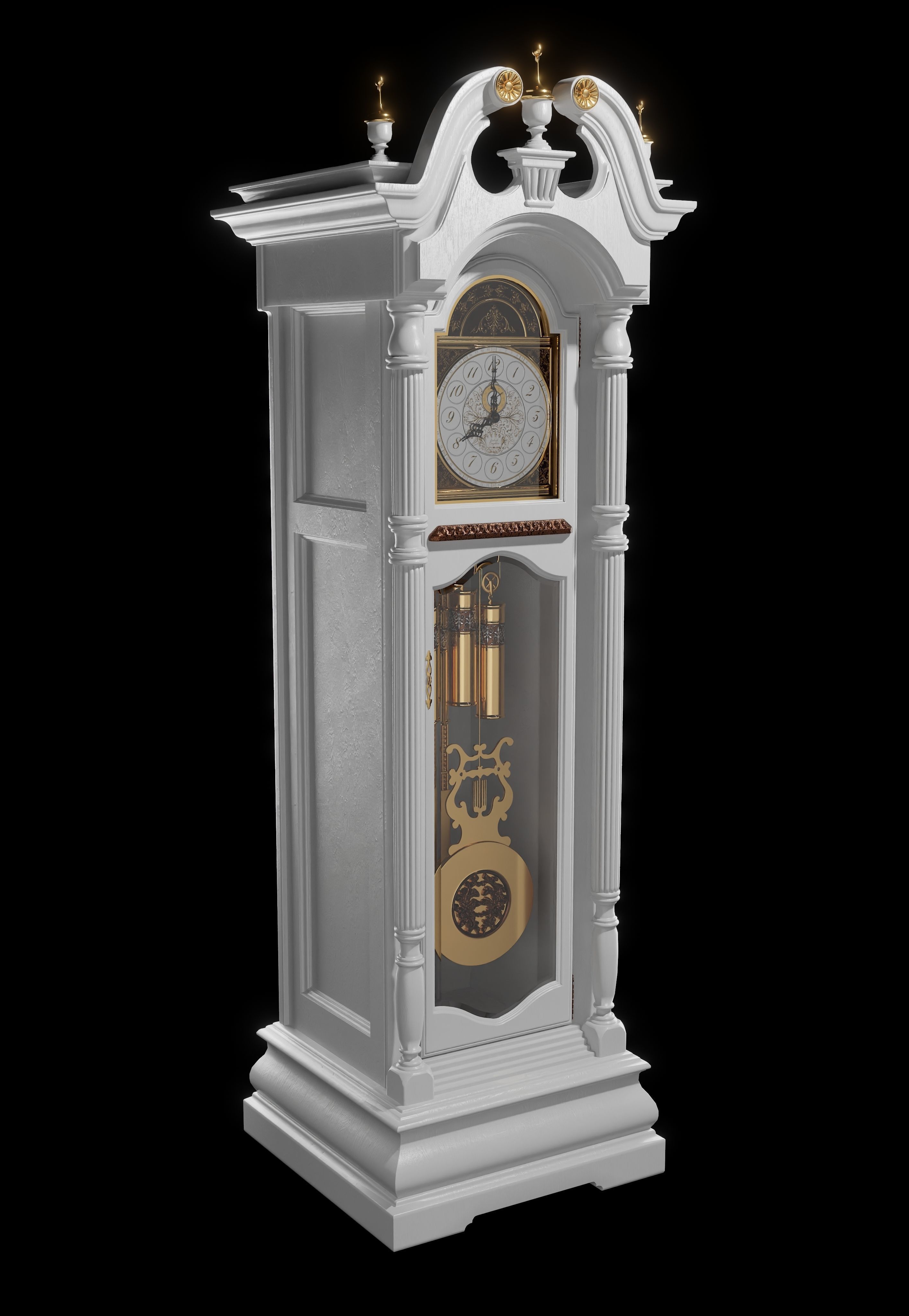 Grandfather Clock - High Fidelity 3D model rigged | CGTrader