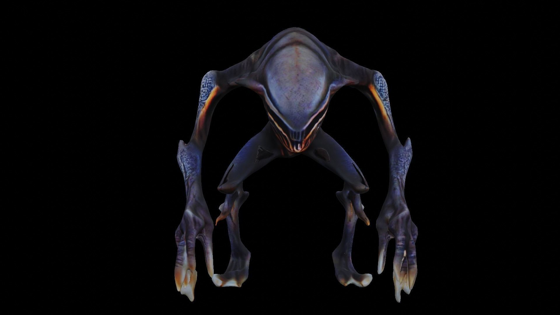 3D model Realistic Frightful Alien low-poly 3D model VR / AR / low-poly ...