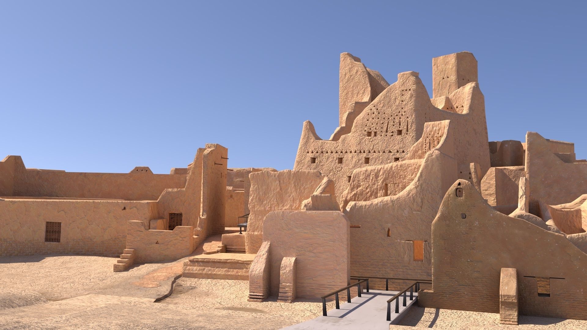 Hi Res models of Diriyah Old Town- Saudi Arabia 3D model animated ...