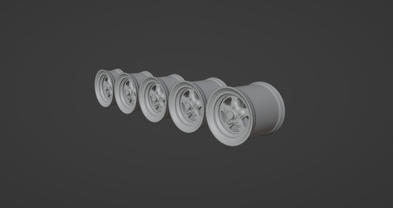 Weld Prostar Drag Racing Wheels For Scale Models 1 to 25 Scale 3D model ...