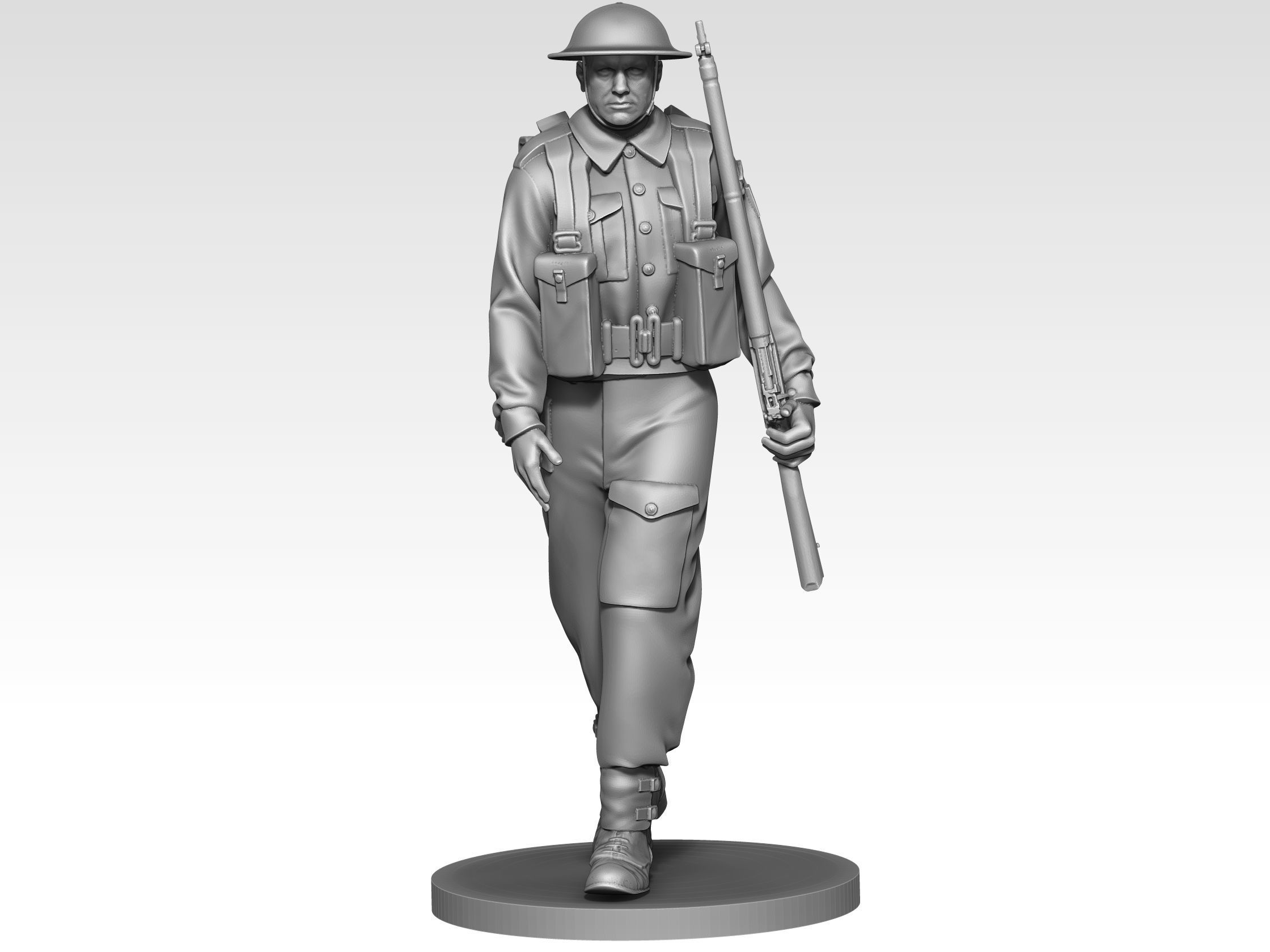 British soldier ww2 3D model 3D printable | CGTrader
