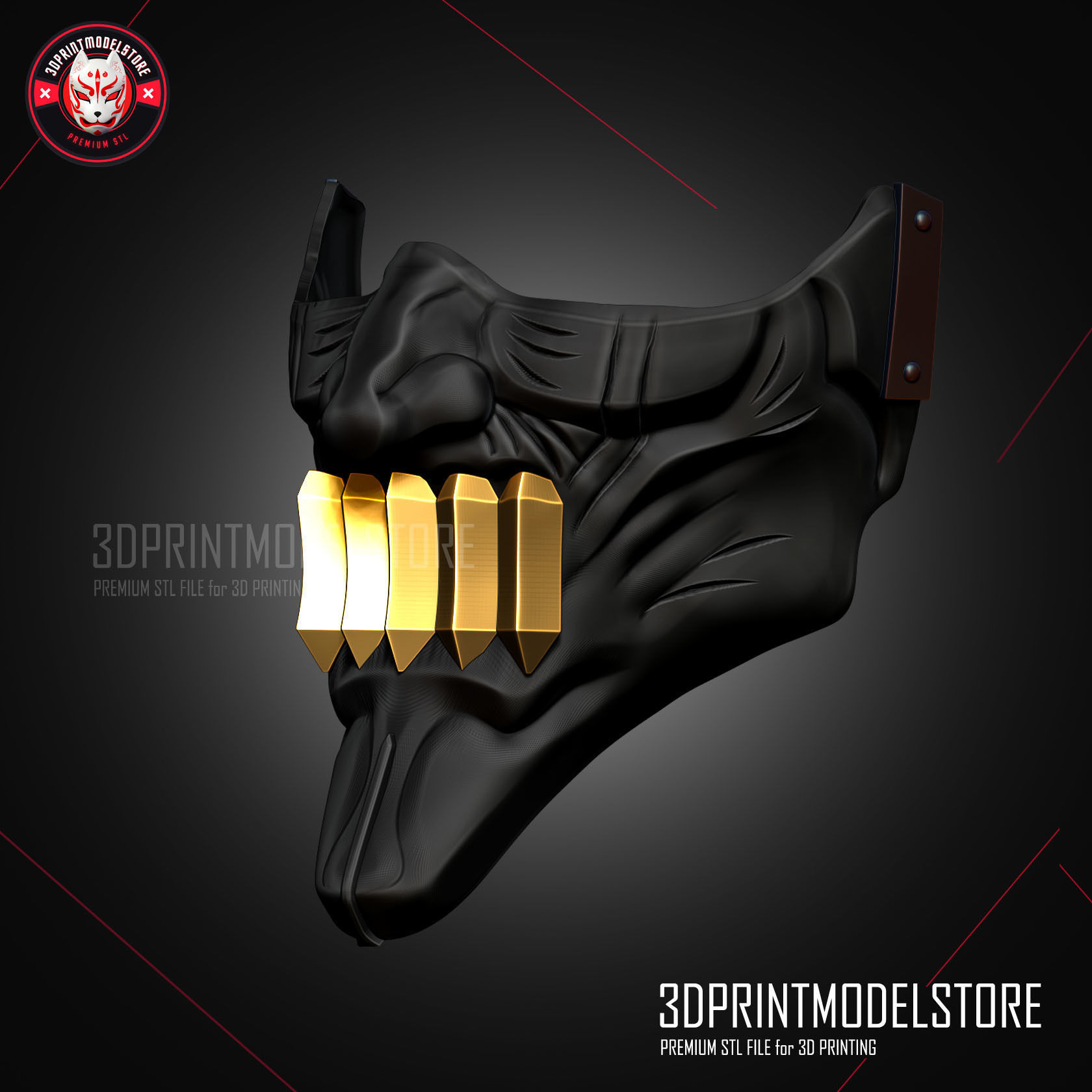 Ninja Kamui Zai Mask - Oni Samurai Cosplay Halloween 3D model 3D ...