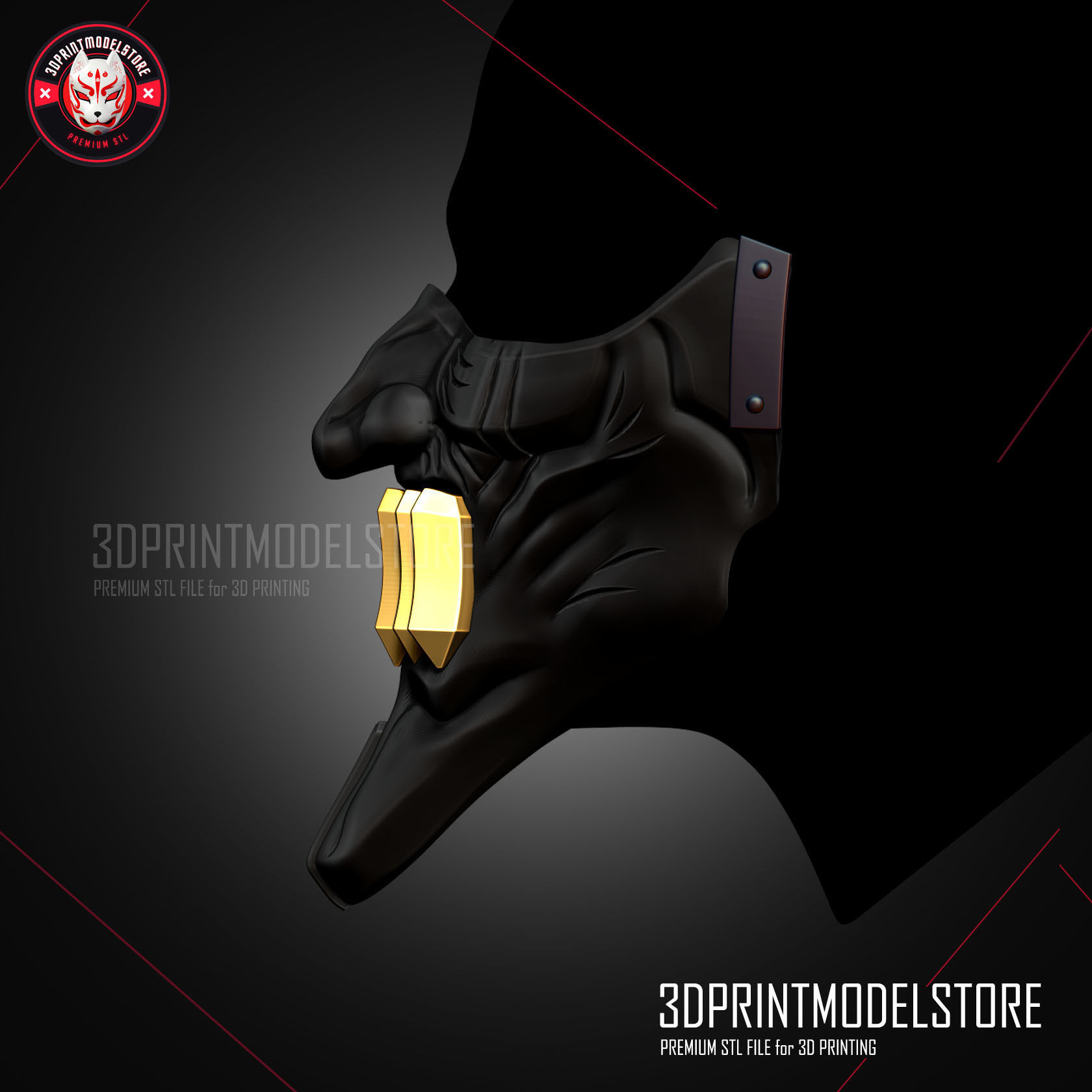 Ninja Kamui Zai Mask - Oni Samurai Cosplay Halloween 3D model 3D ...